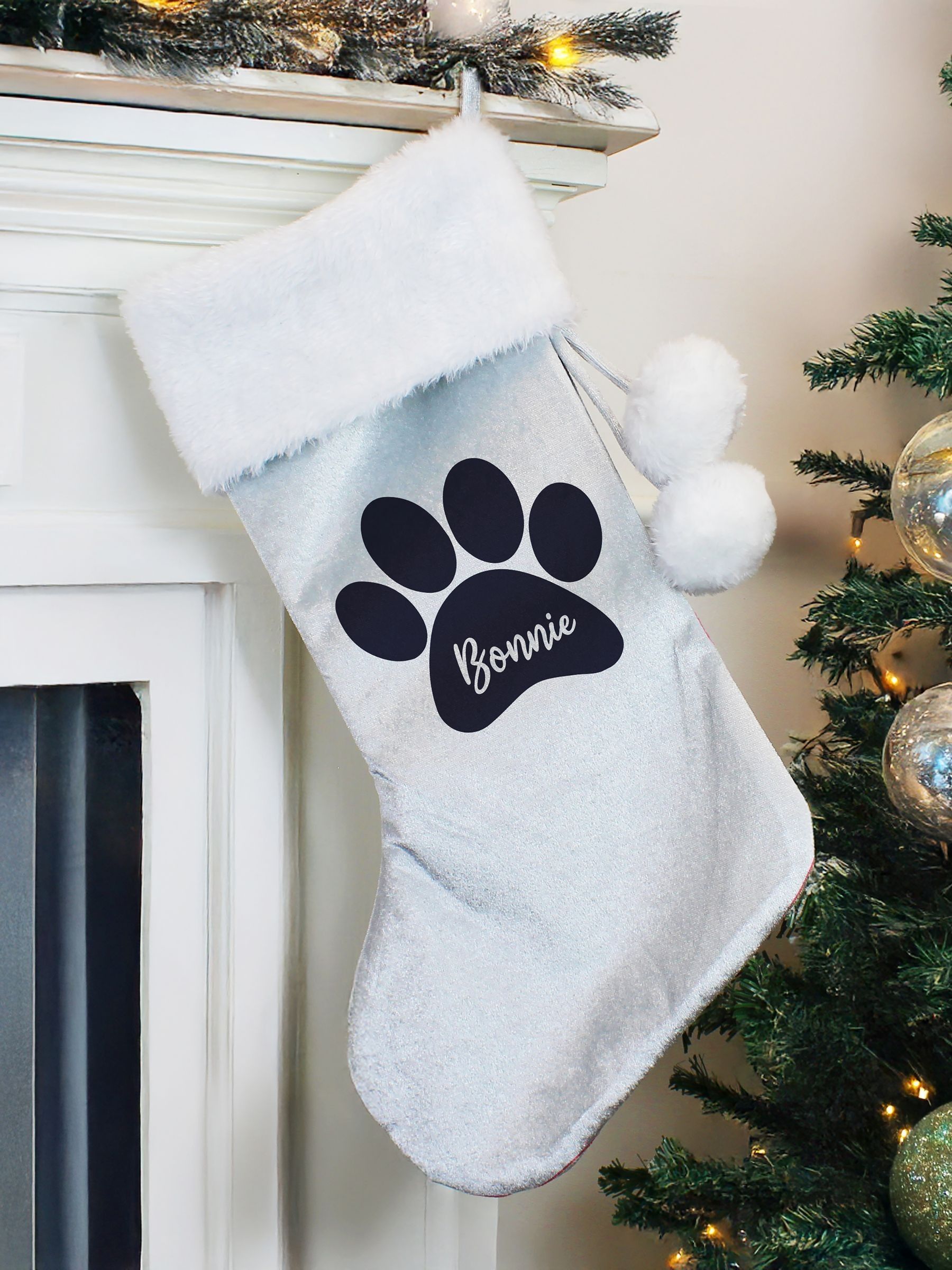 Buy Personalised Pet Paw Print Christmas Stockings by PMC from the Next ...