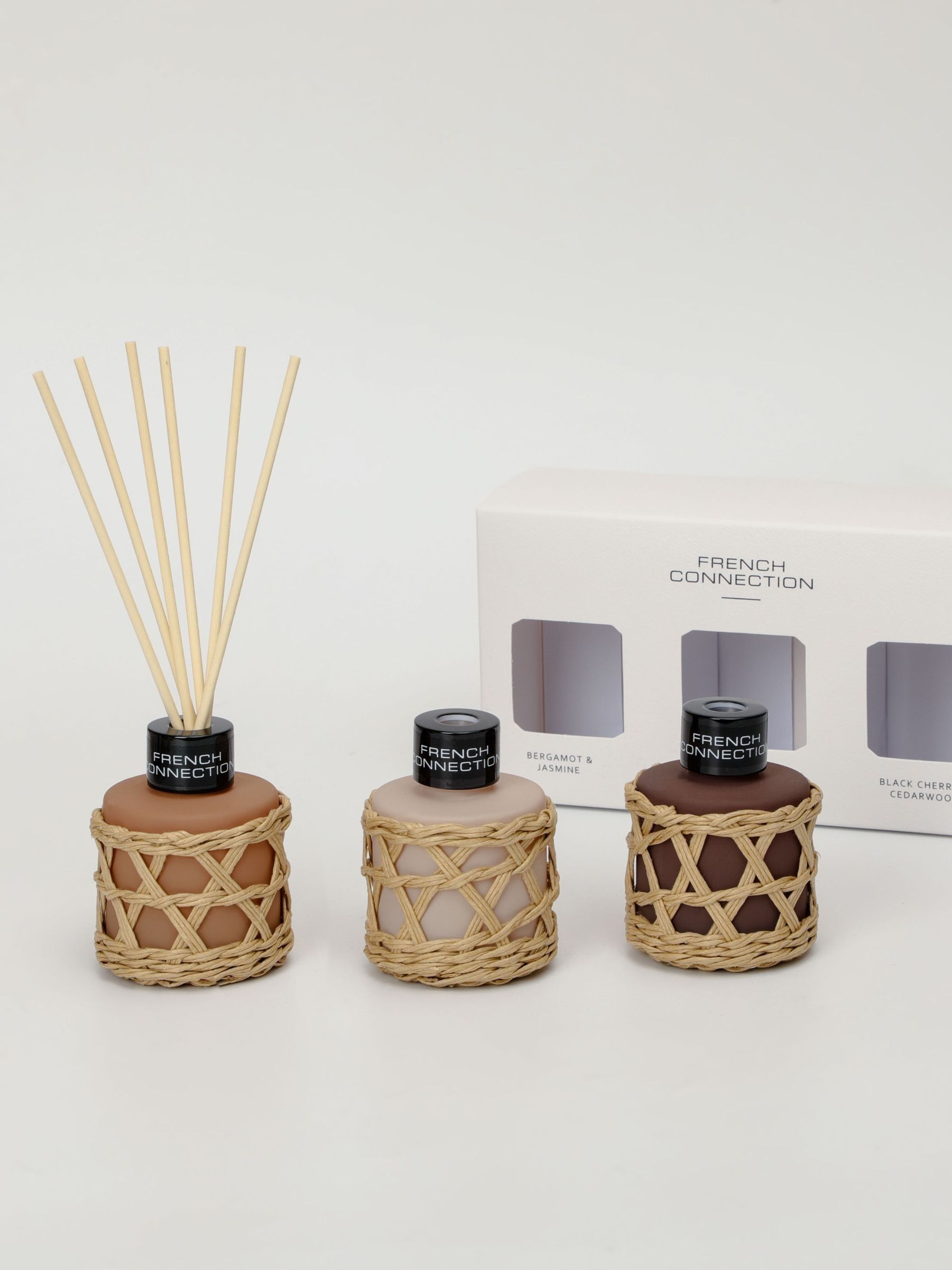 Buy French Connection Natural Mix Woven Detail Trio of Reed Diffuser ...