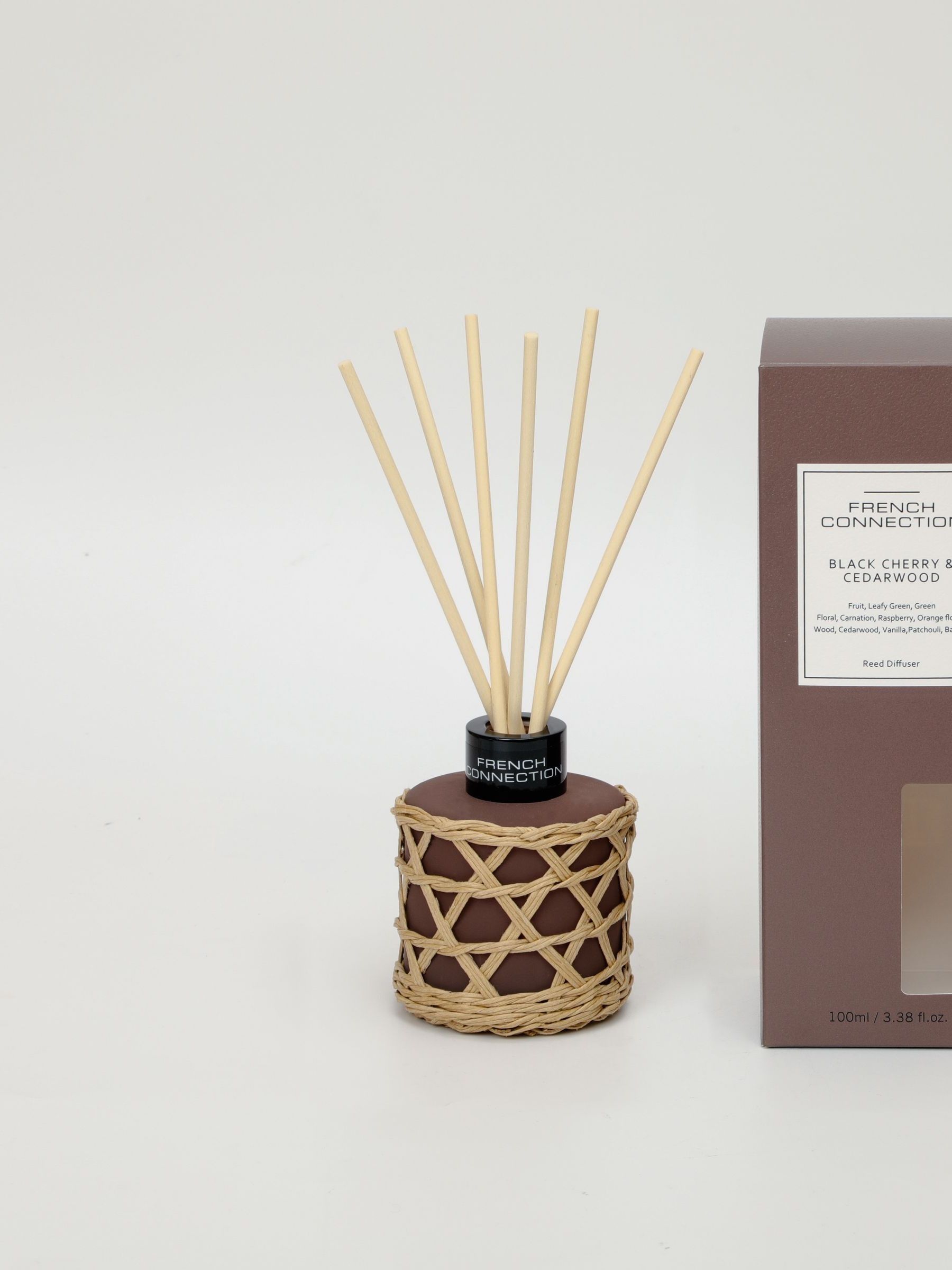 Buy French Connection Brown Woven Detail Cherry Cedarwood Reed Diffuser ...