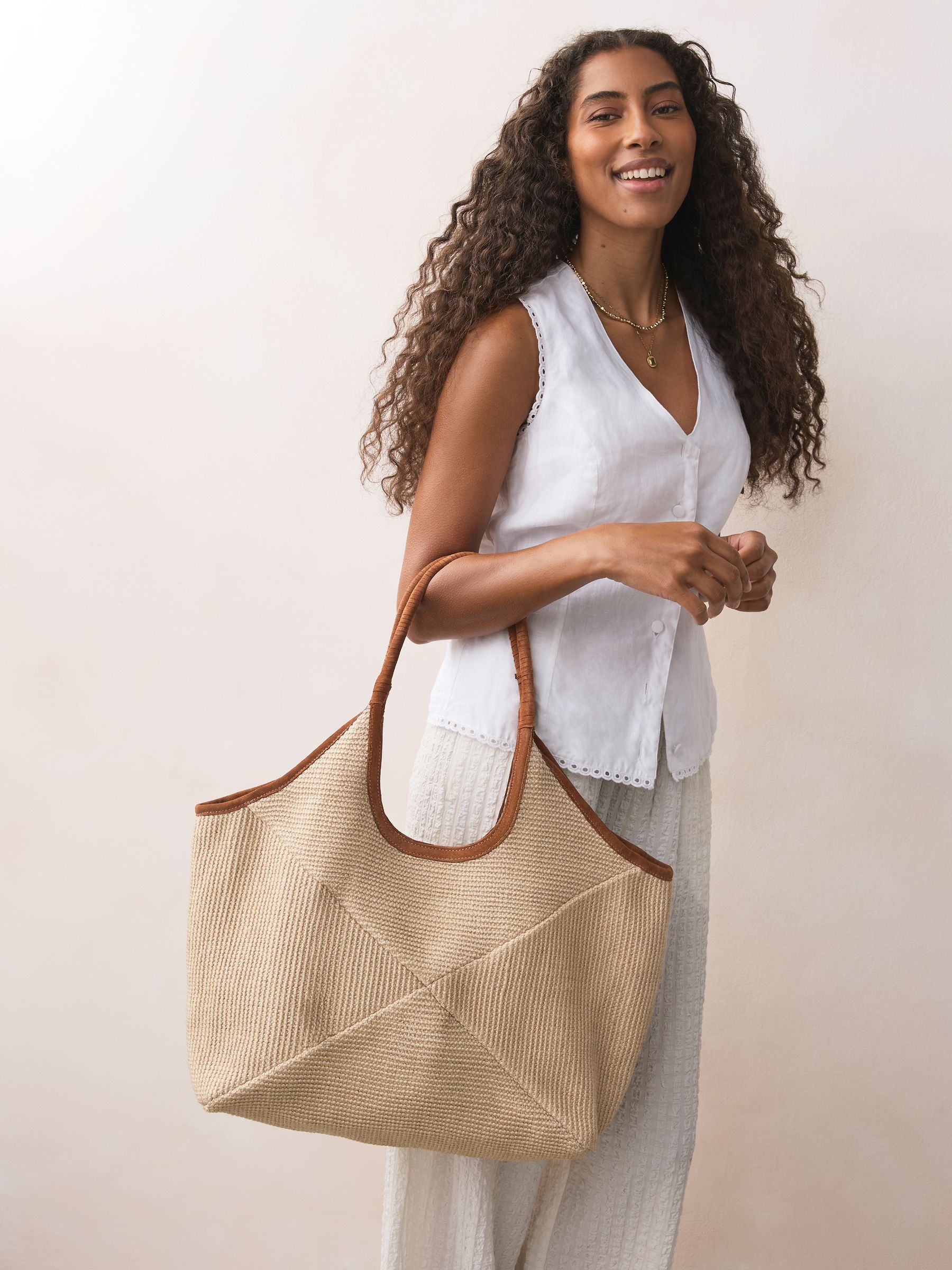 Buy Natural Jute Shoulder Bag from the Next UK online shop