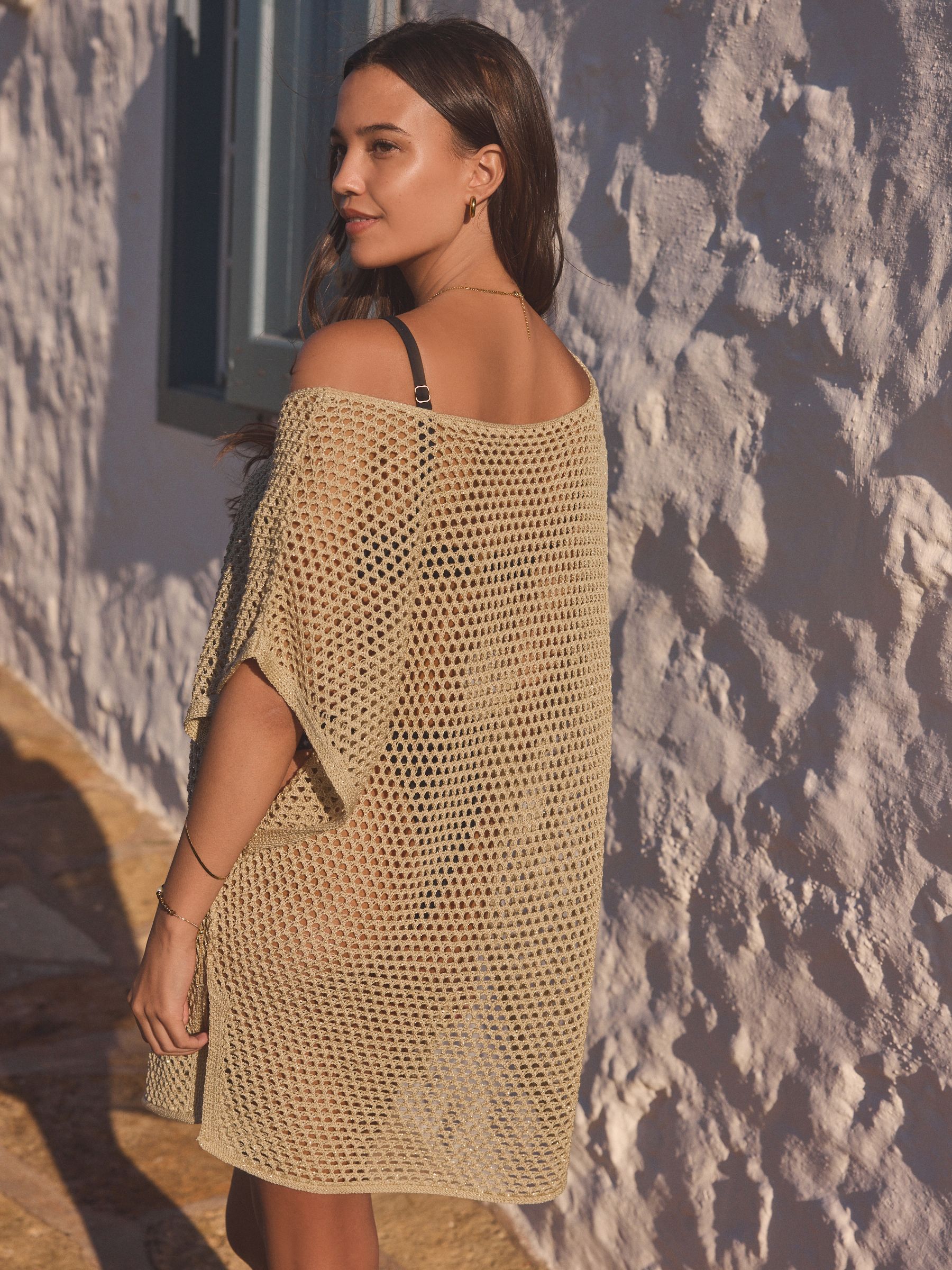 Buy Gold Knitted Cover-Up from the Next UK online shop