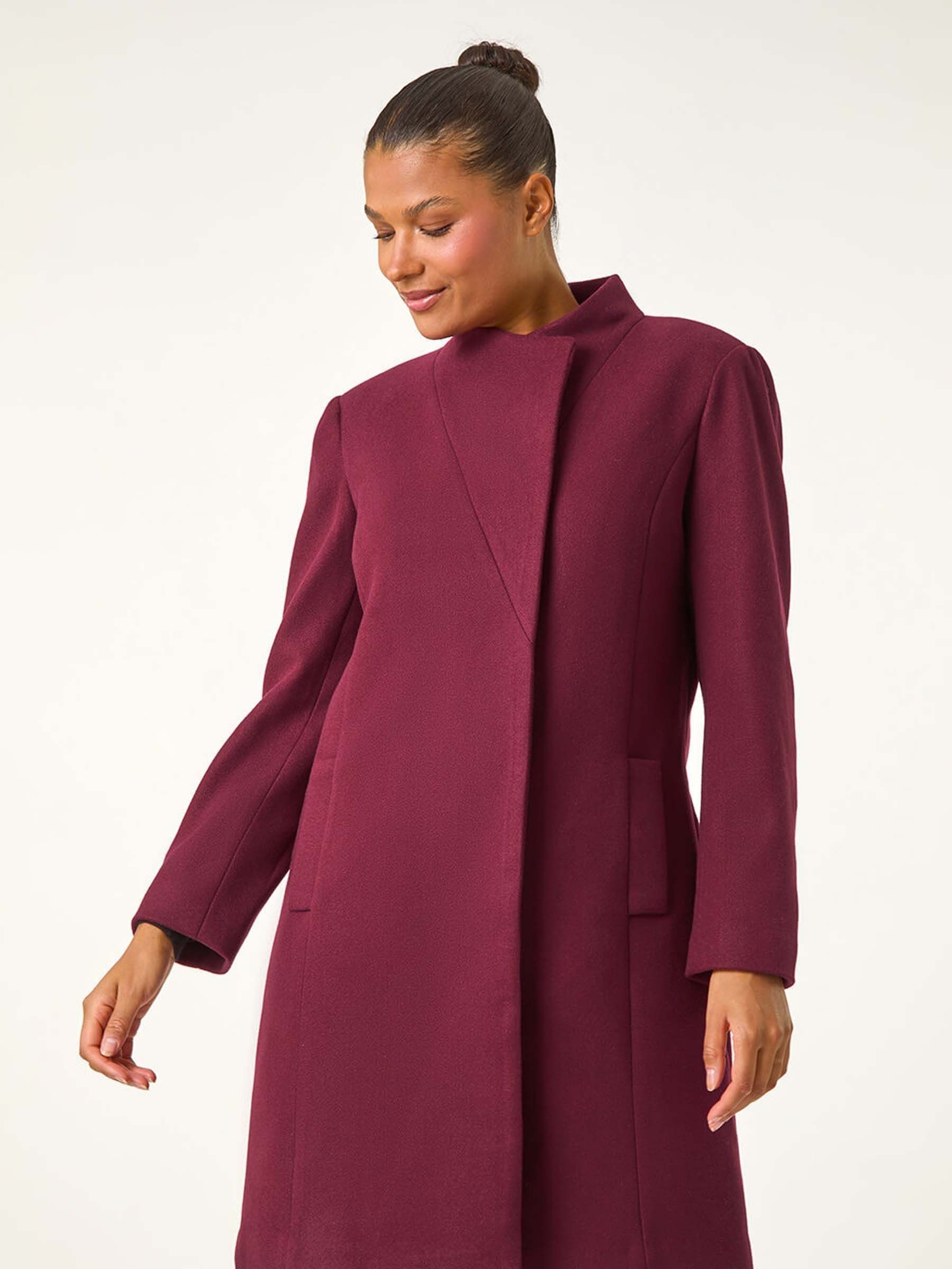 Buy Roman Red Tailored Funnel Neck Coat from the Next UK online shop