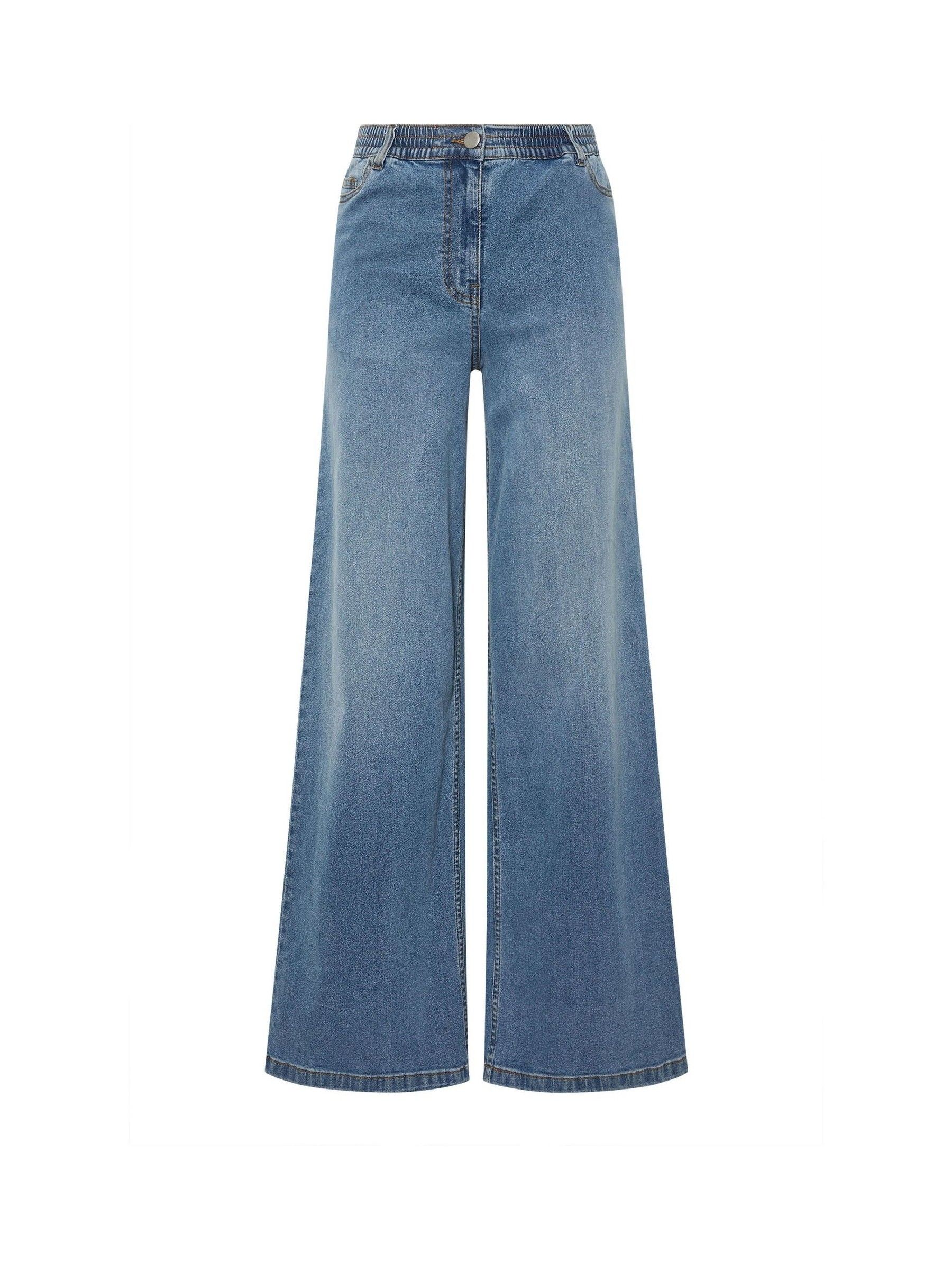 Buy Long Tall Sally Light Blue Wide Puddle Jeans from the Next UK ...