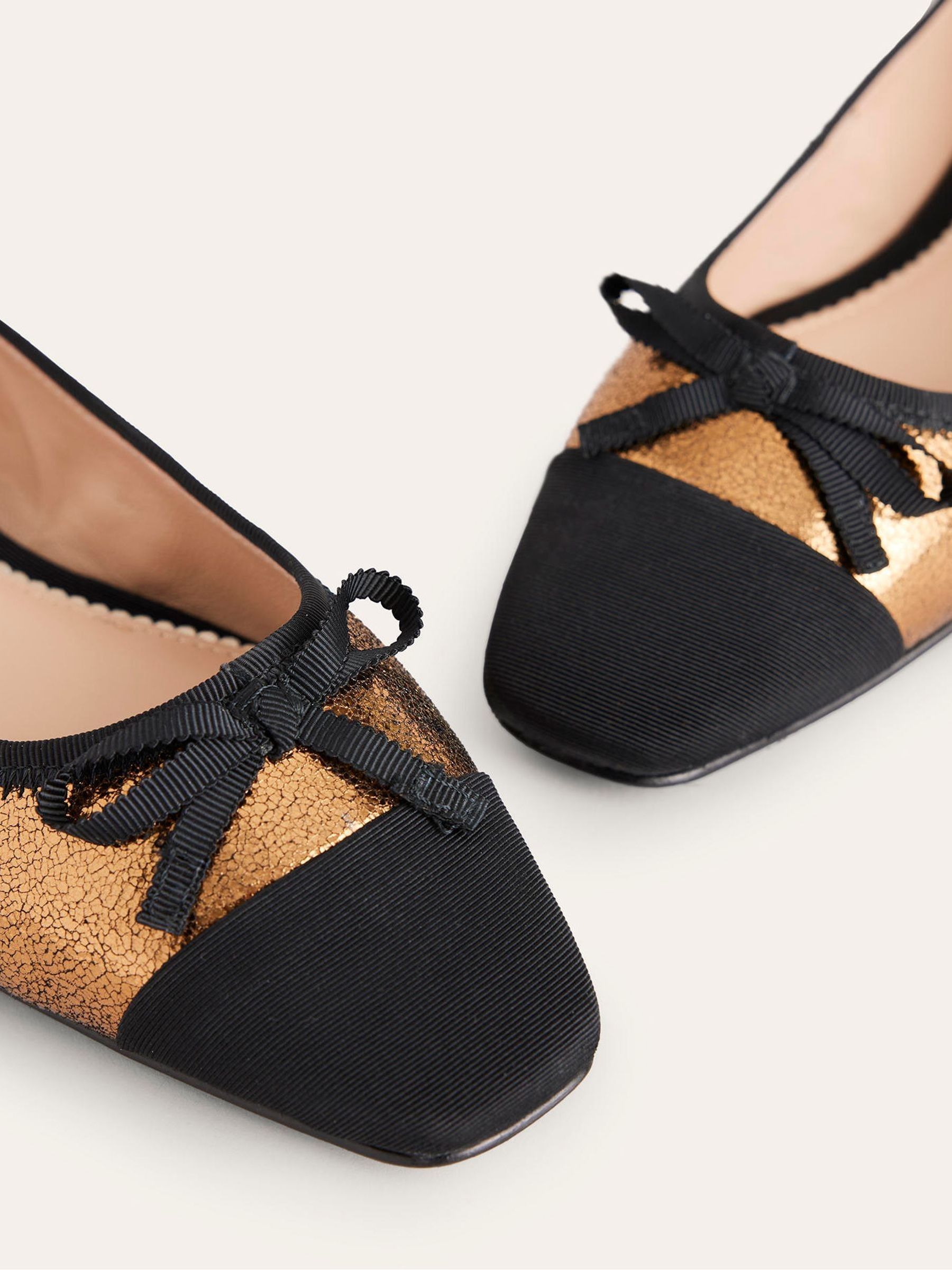 Buy Boden Gold Toe Cap Ballet Flats from the Next UK online shop