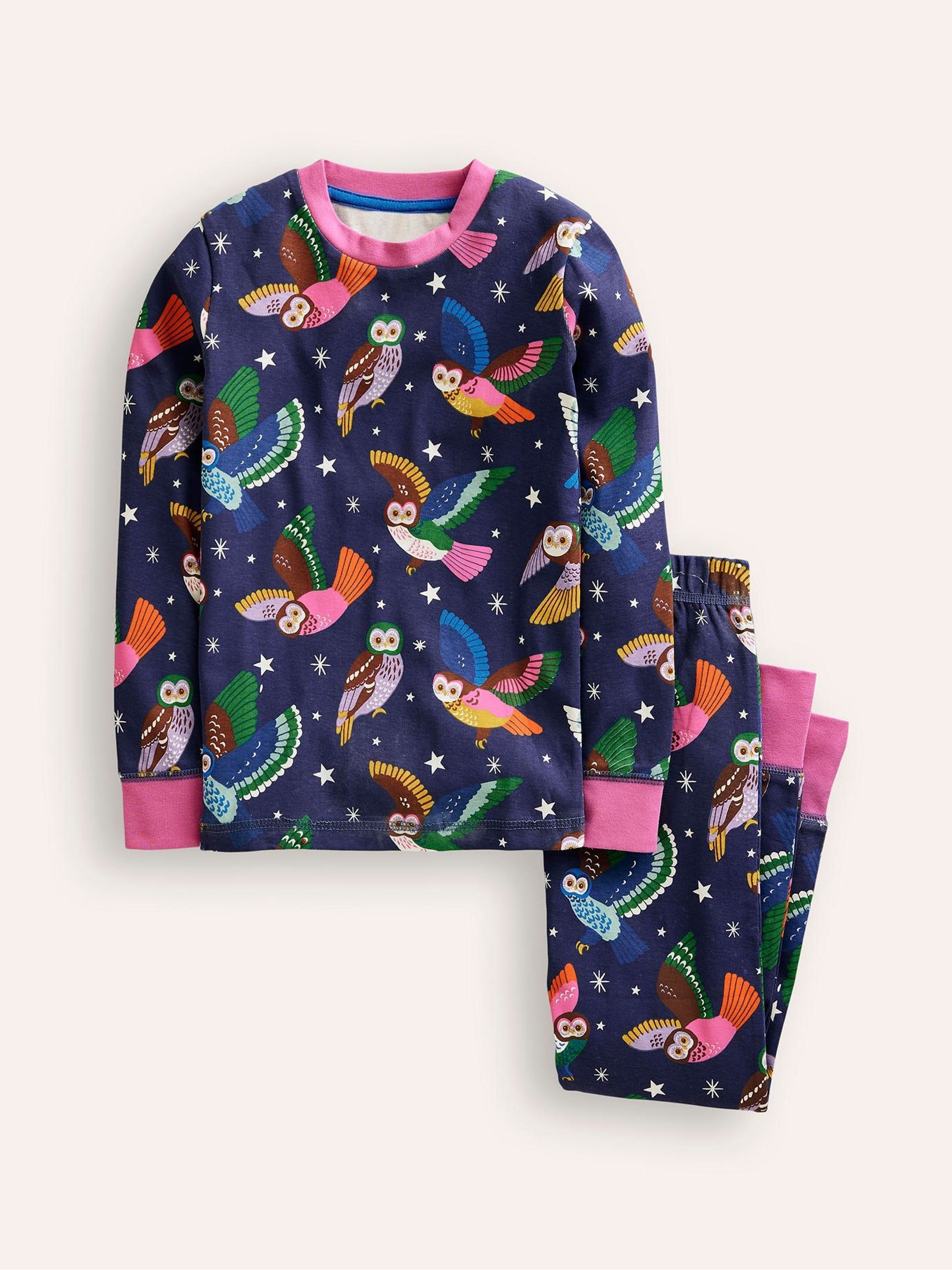Buy Boden Blue Snug Glow-In-The-Dark 100% Cotton Pyjamas from the Next ...