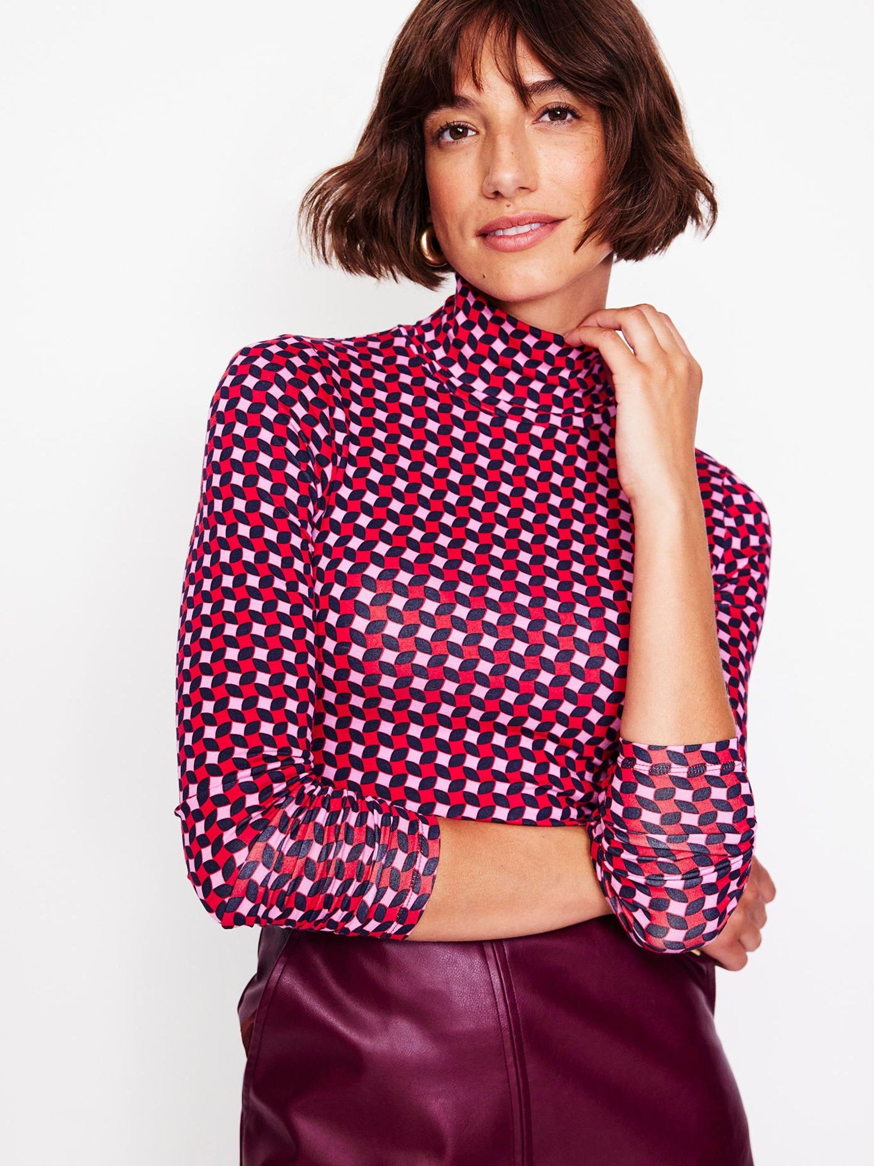 Buy Boden Red Polly Jersey Top from the Next UK online shop