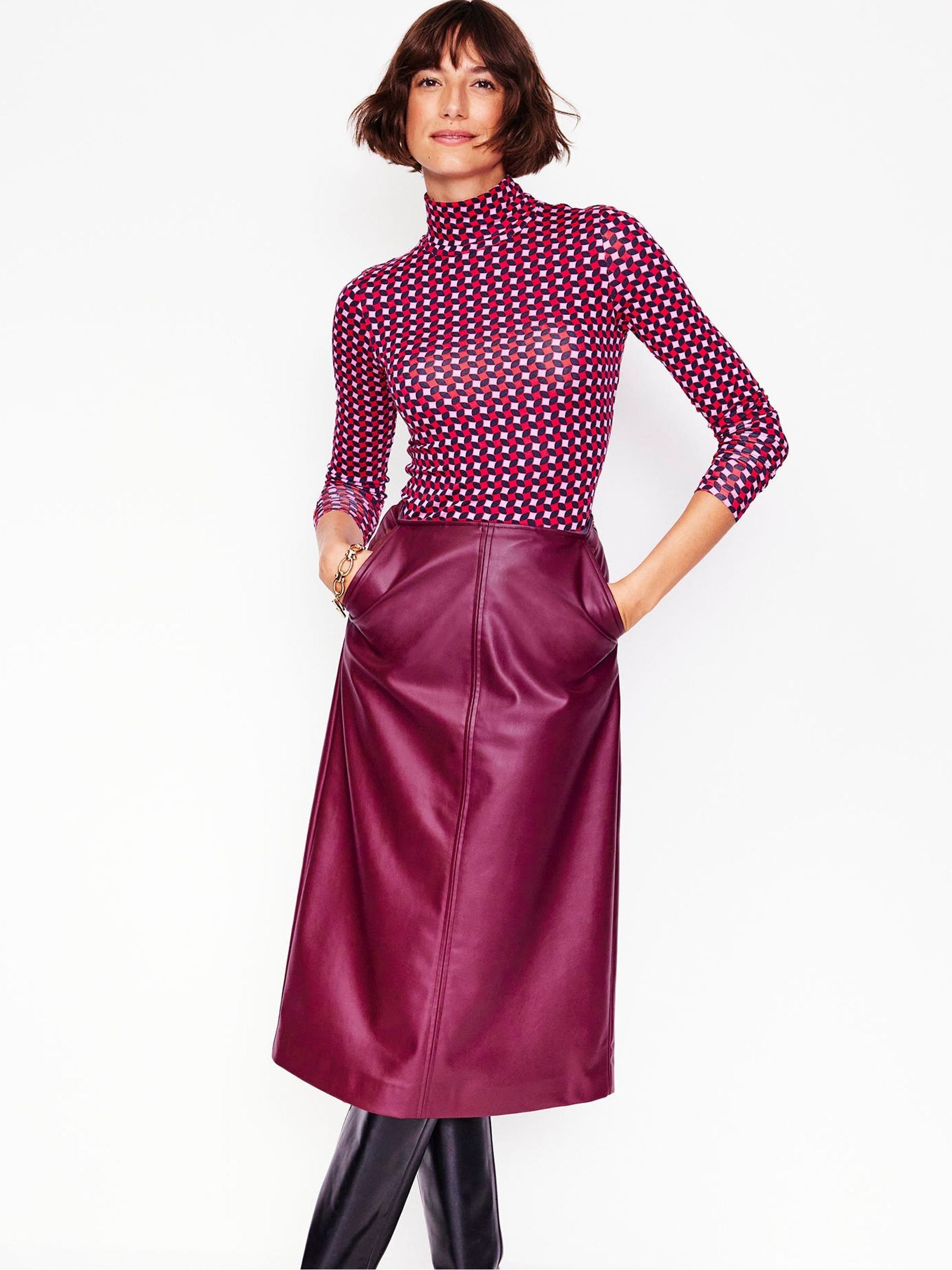 Buy Boden Red Polly Jersey Top from the Next UK online shop