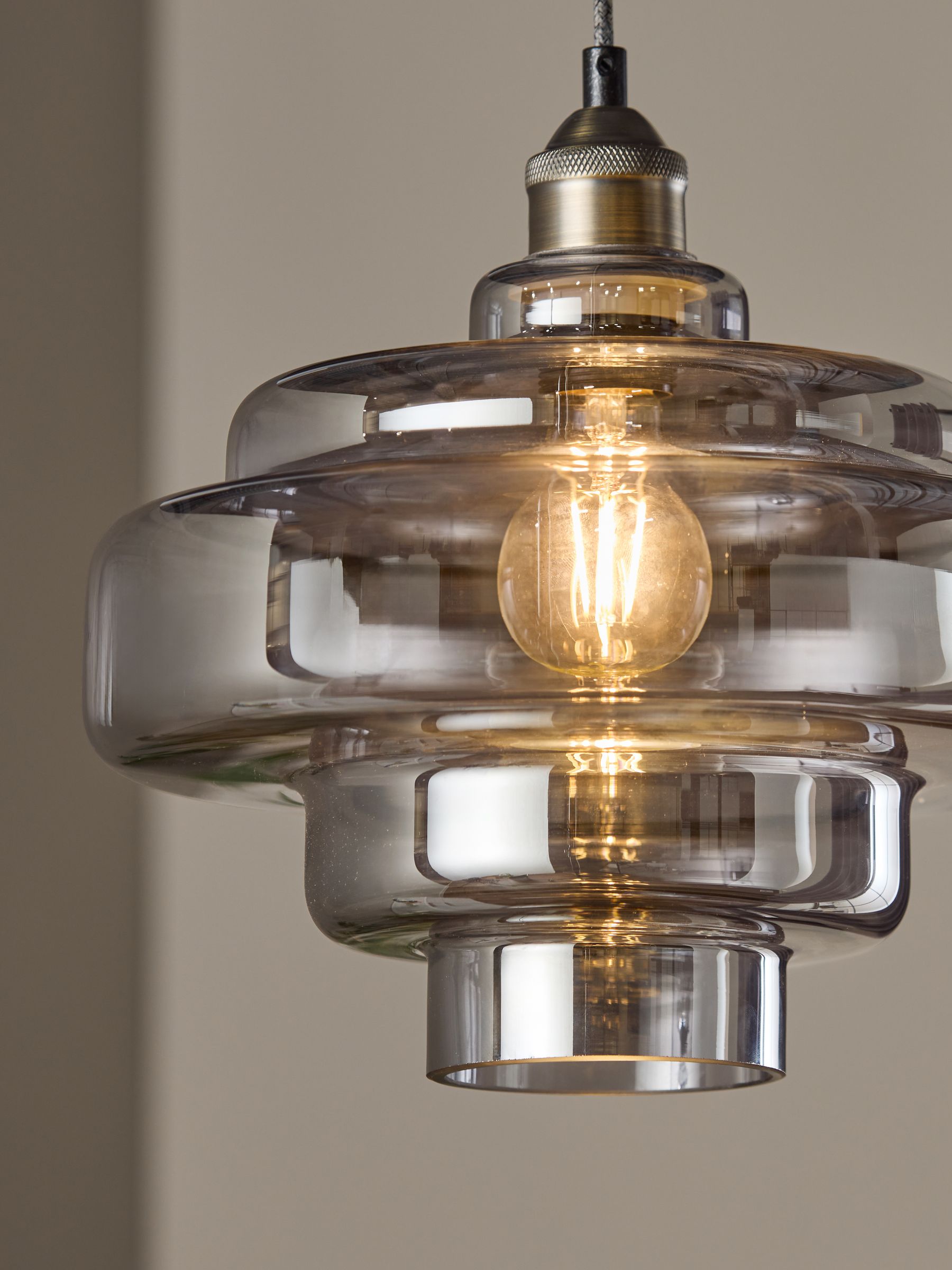 Buy Smoke Grey Luca Easy Fit Ceiling Light Shade from Next Netherlands