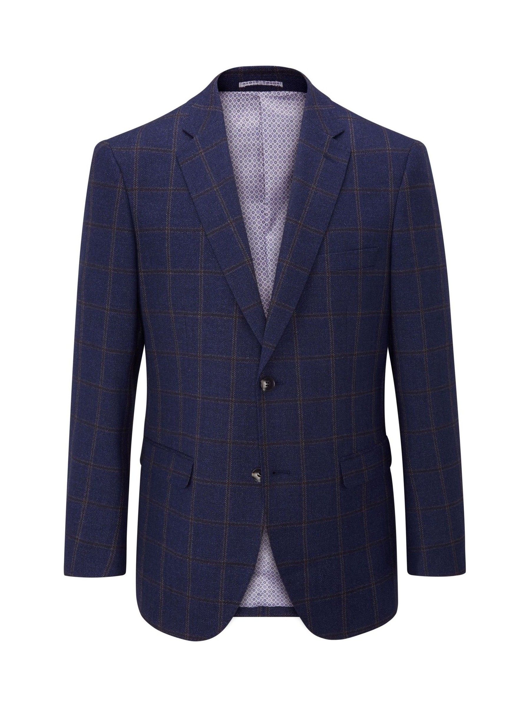 Buy Skopes Blue Tailored Fit Barron Check Suit Jacket from the Next UK ...