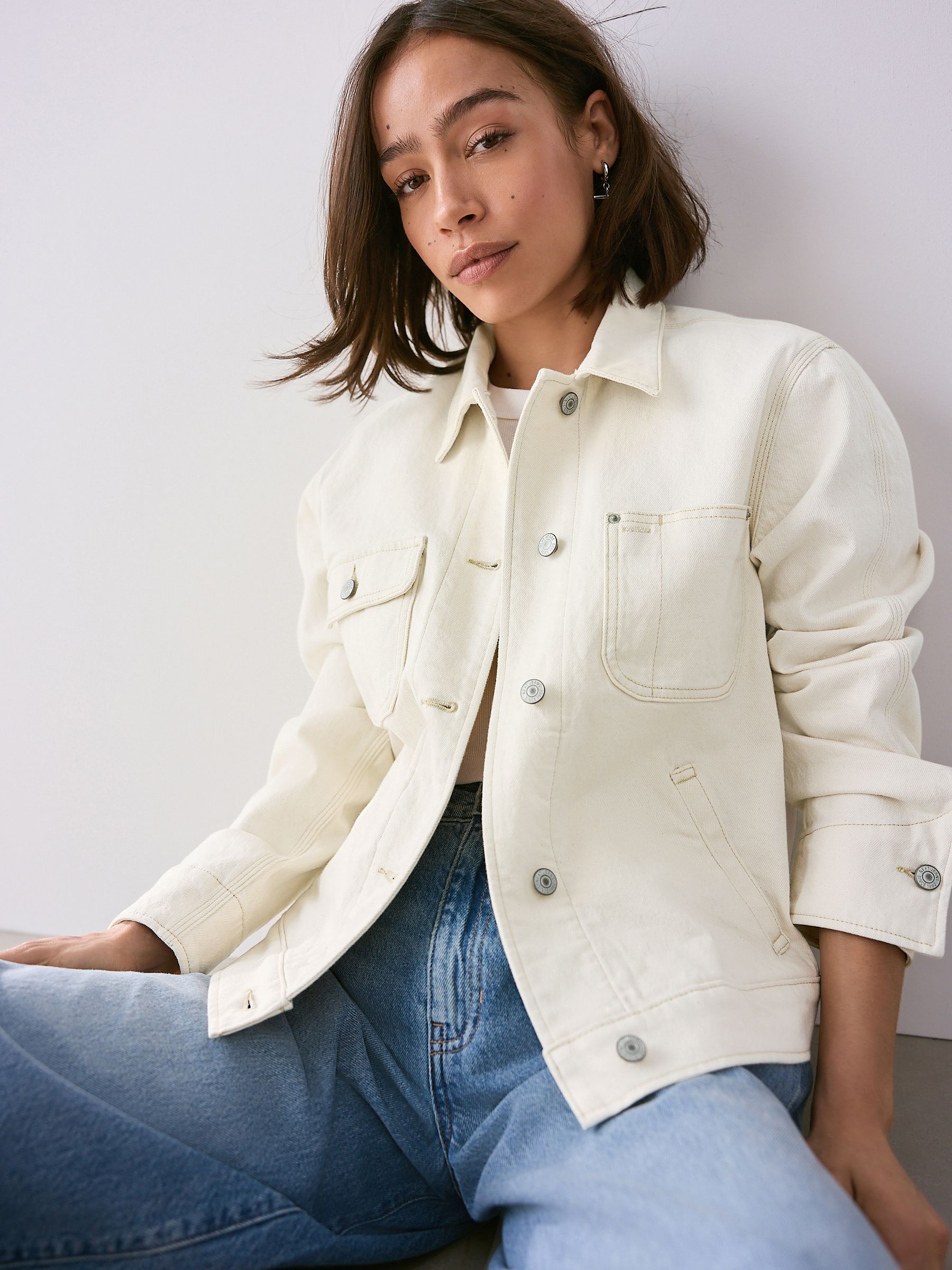Buy Ecru Denim Worker Jacket from the Next UK online shop