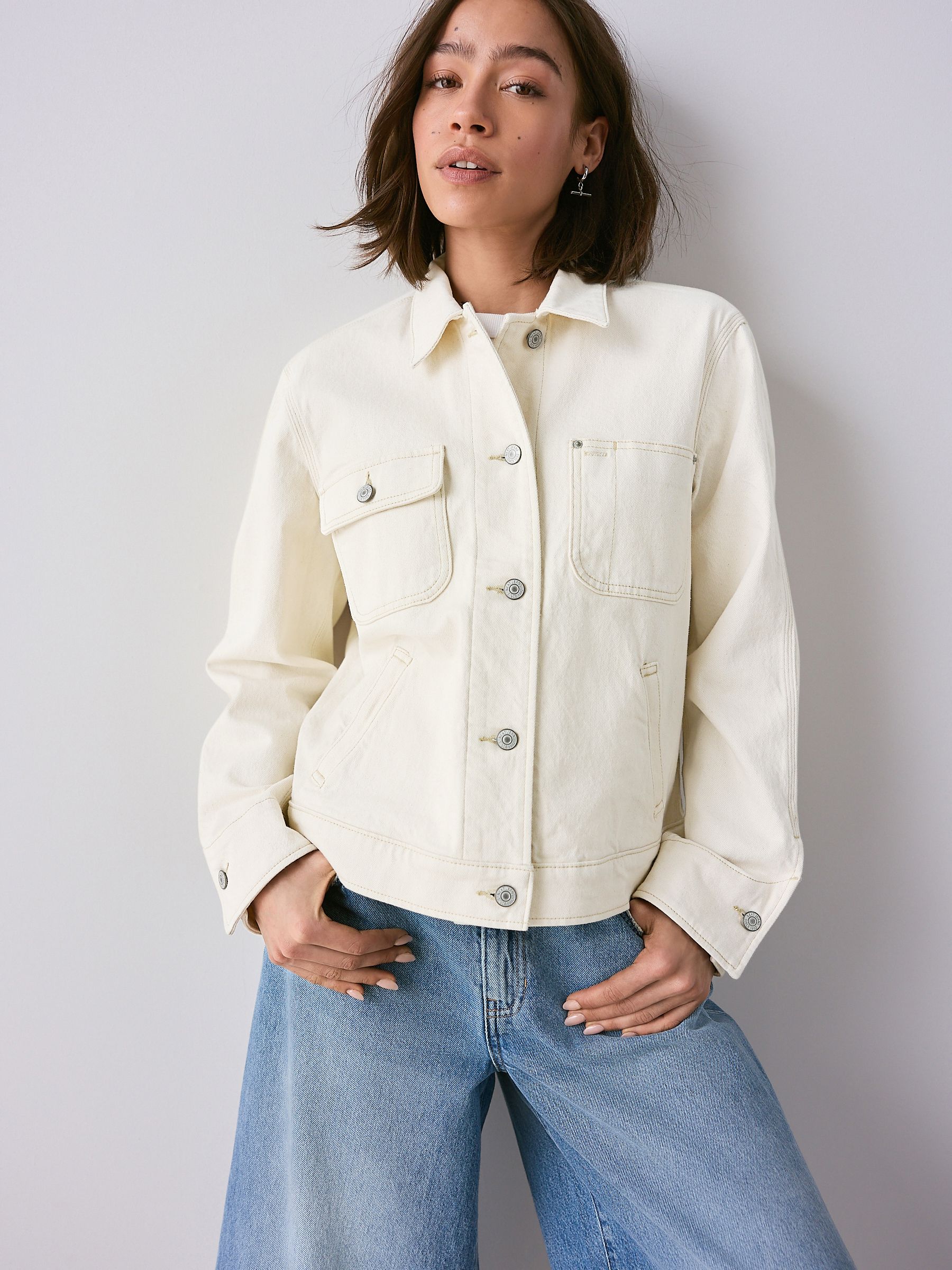 Buy Ecru Denim Worker Jacket from the Next UK online shop
