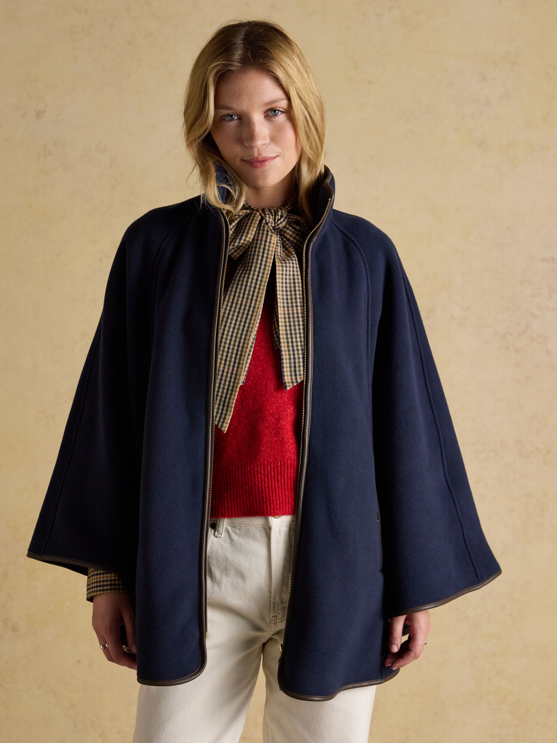 Buy Joules Heritage Navy Longline Polar Fleece Longline Cape from the ...