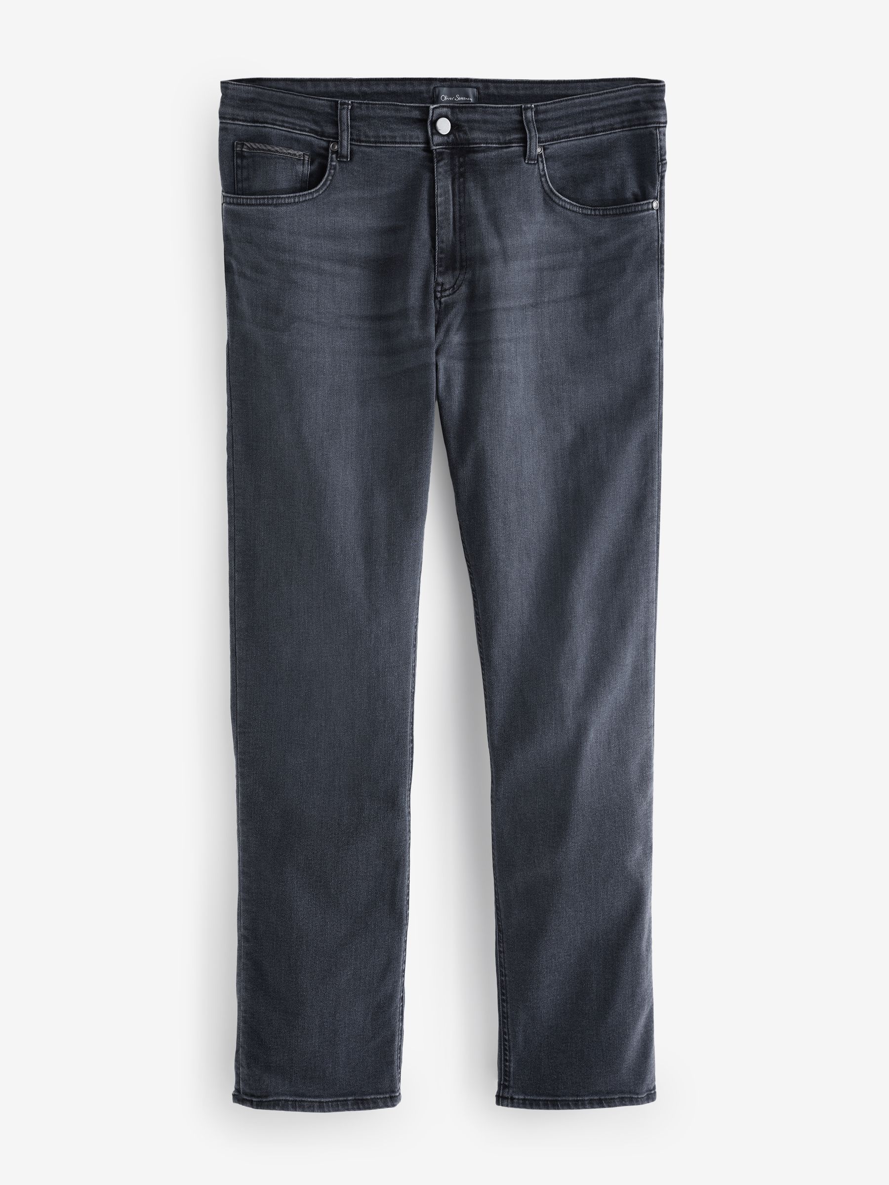 Buy Oliver Sweeney Grey Limerick Tapered Fit 100% Cotton Stretch Denim ...