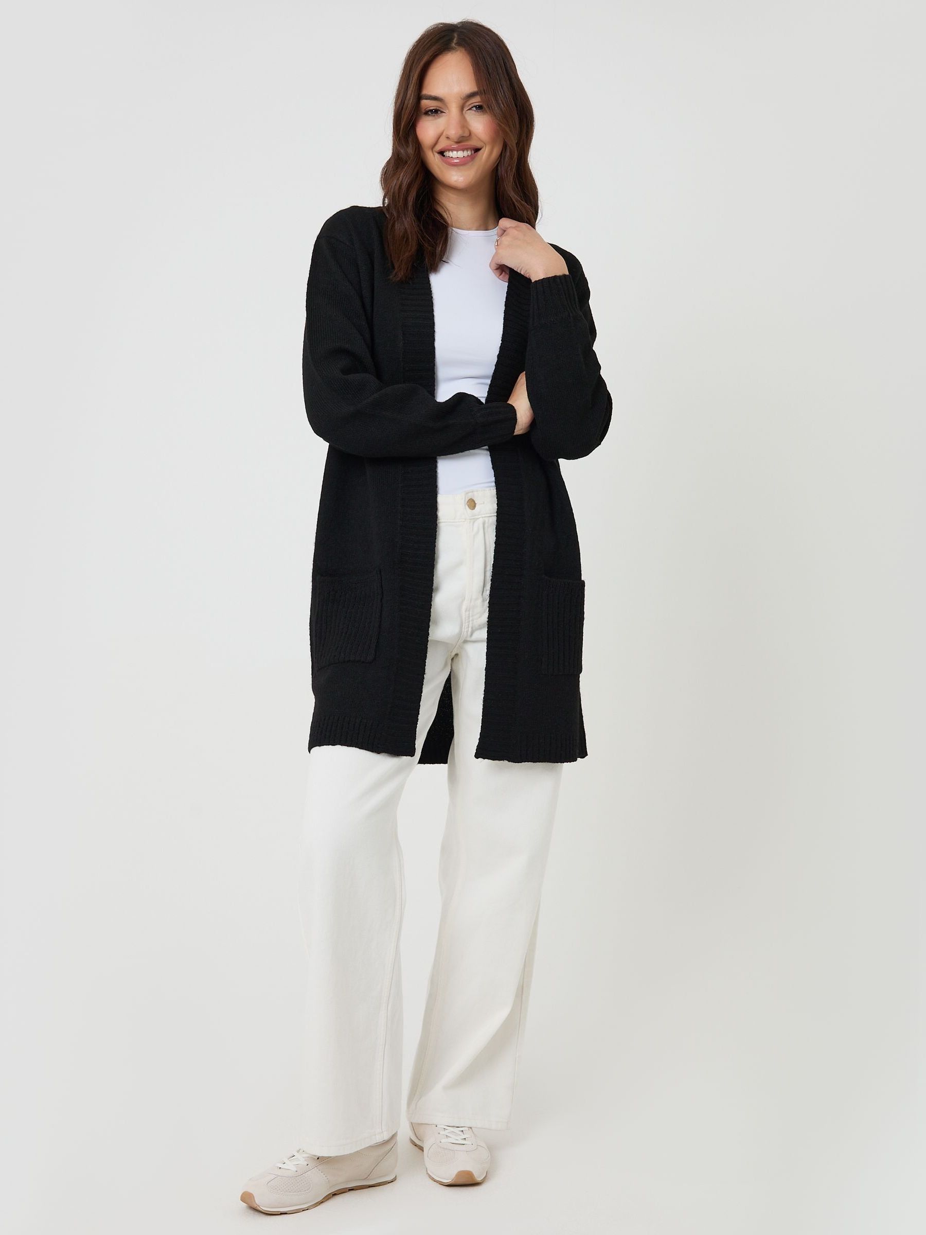 Buy Threadbare Black Longline Knitted Cardigan from the Next UK online shop