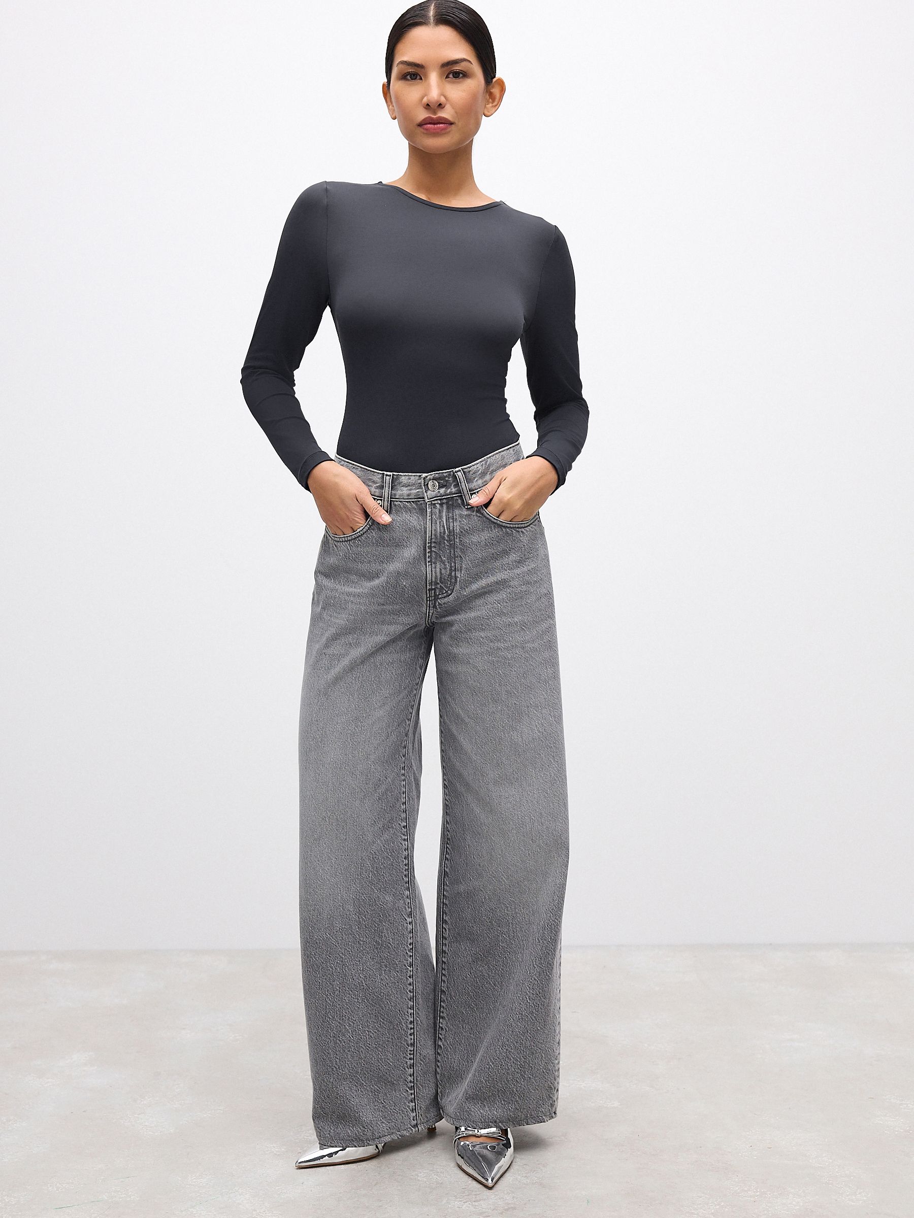 Buy Grey Soft Touch Long Sleeve Top from the Next UK online shop