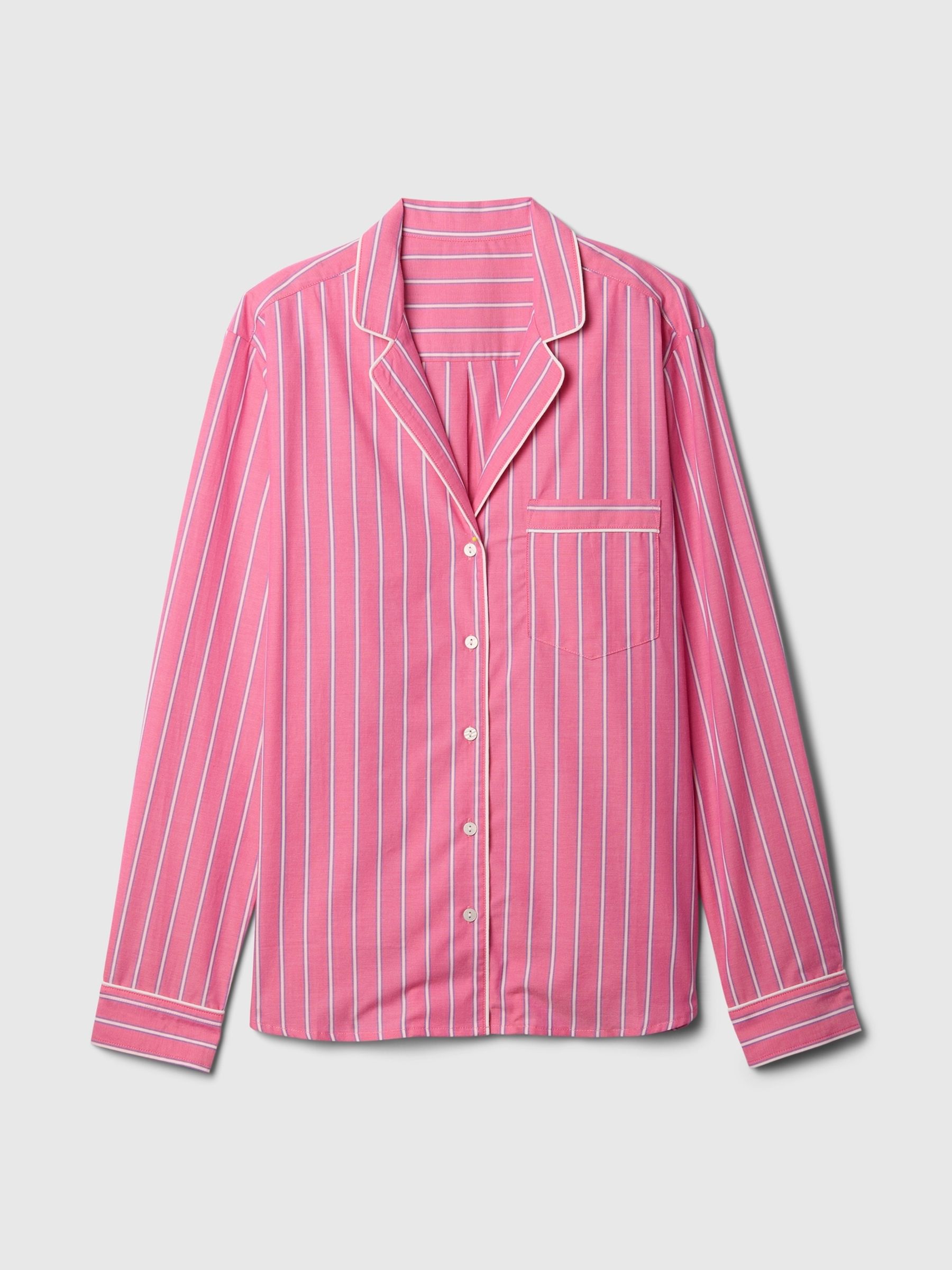 Buy Gap Pink Stripe Long Sleeve Poplin Pyjama Shirt from the Next UK ...
