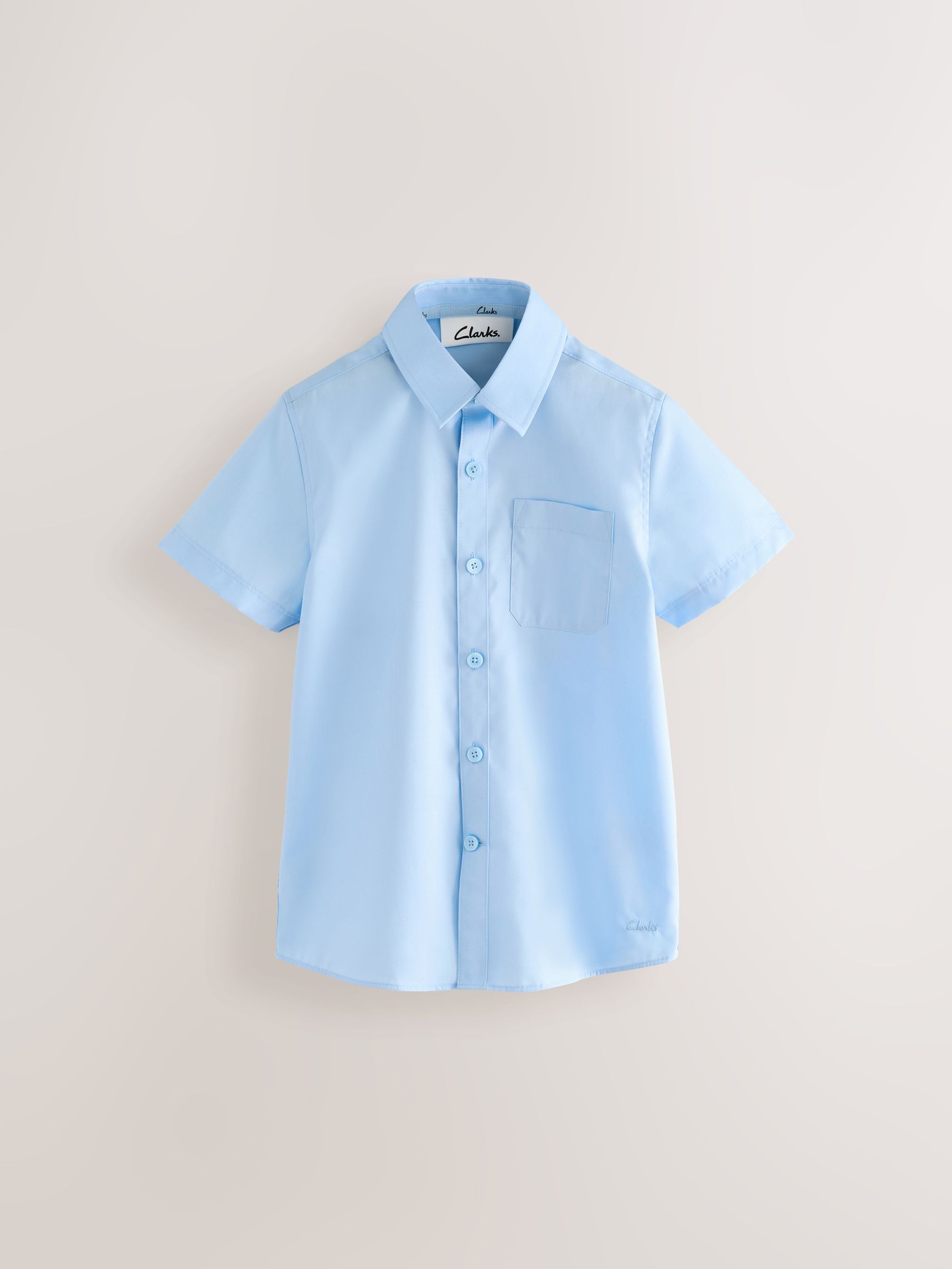 Buy Clarks Blue Short Sleeve School Shirts 3 Pack from the Next UK ...