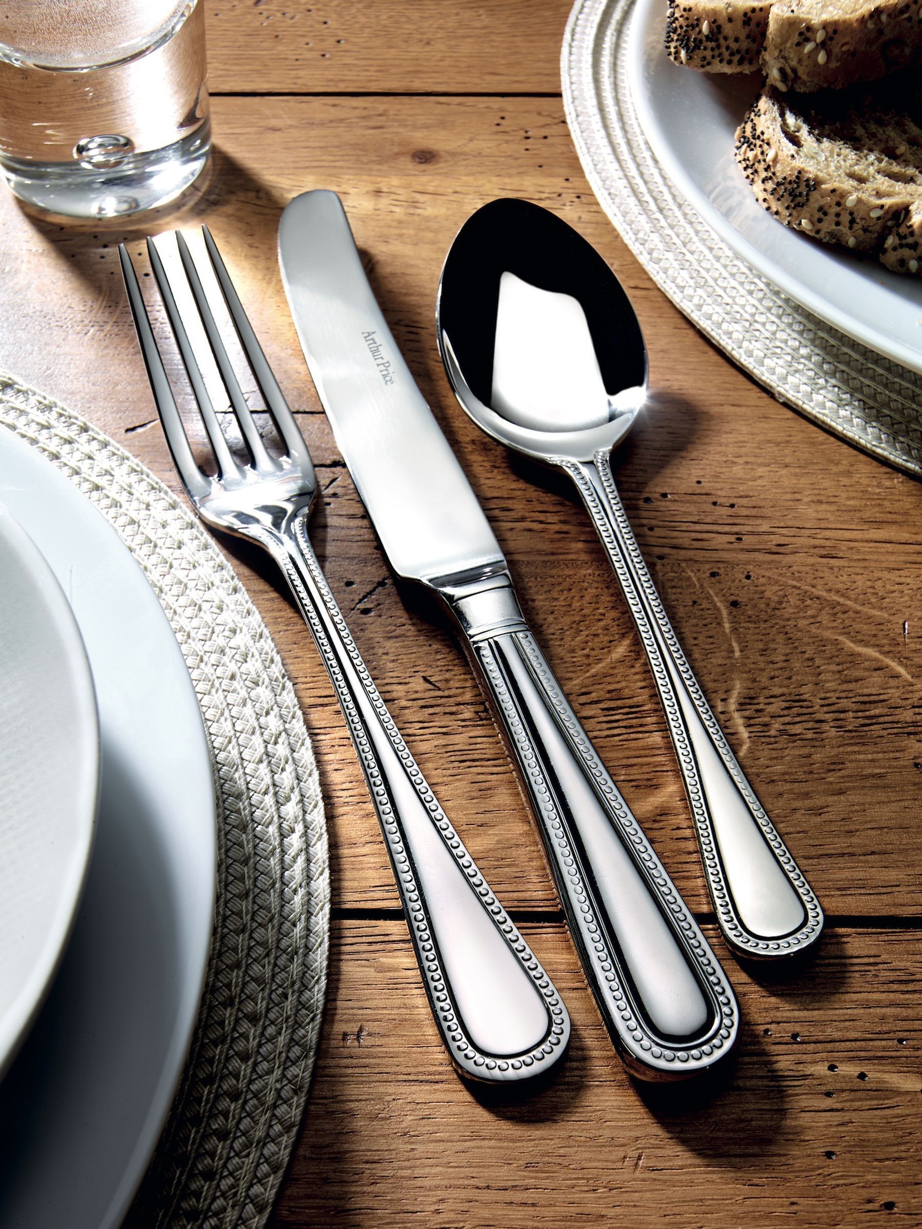 Buy Arthur Price Stainless Steel Bead 48 Piece 12 Person Cutlery Set ...