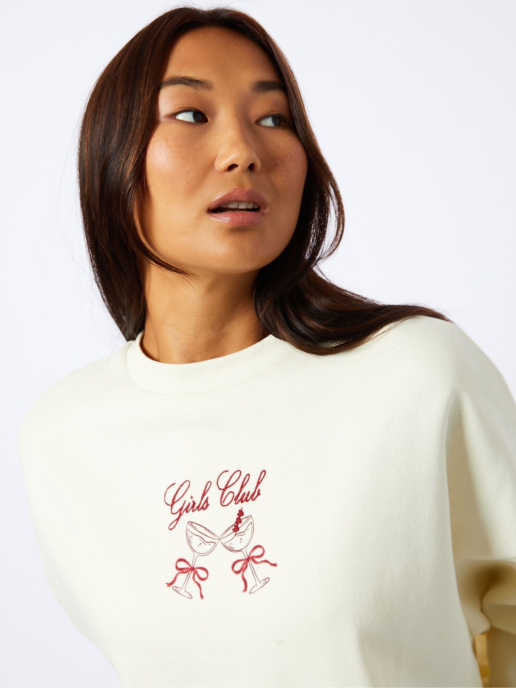 Buy Skinnydip The Girls Club White Sweatshirt from the Next UK online shop