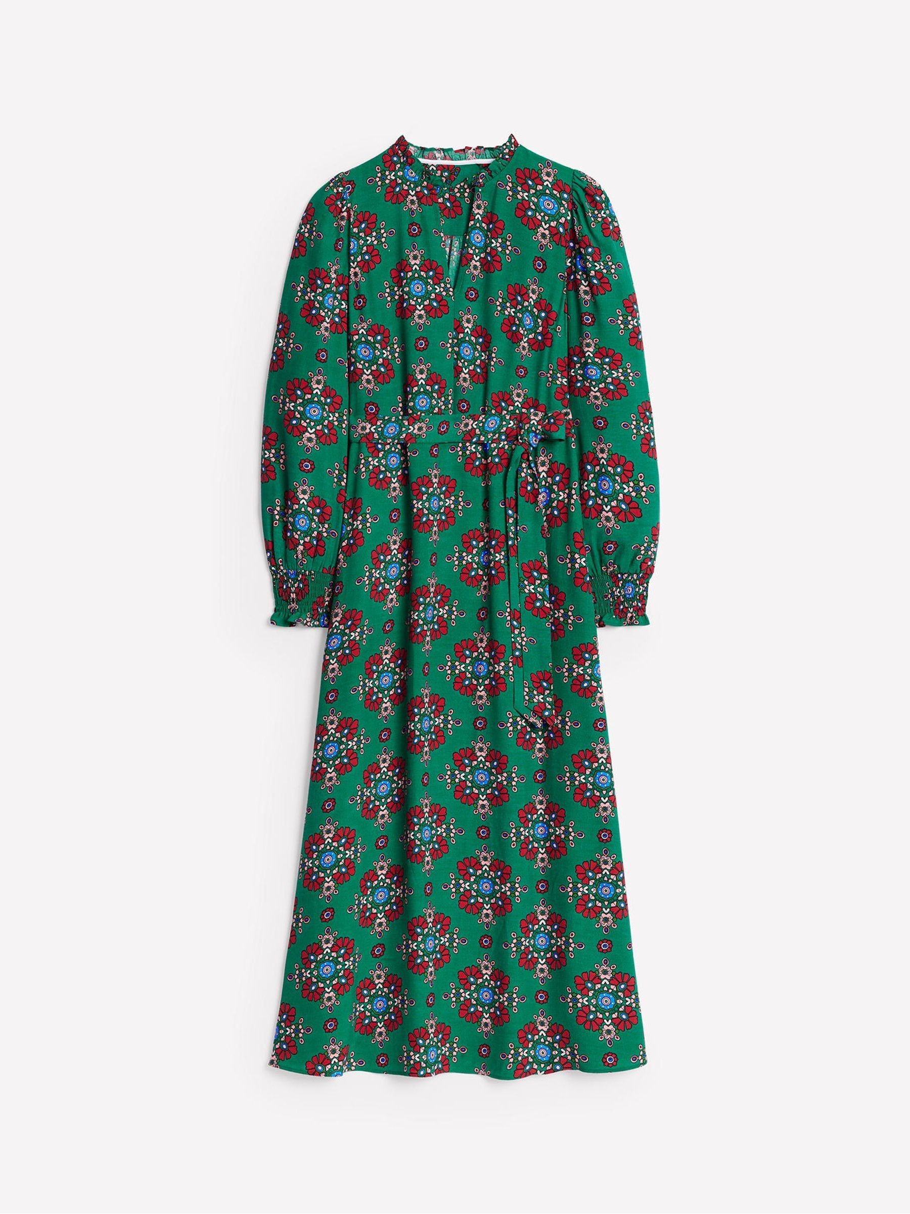 Buy Boden Green Notch Neck Midi Dress from the Next UK online shop