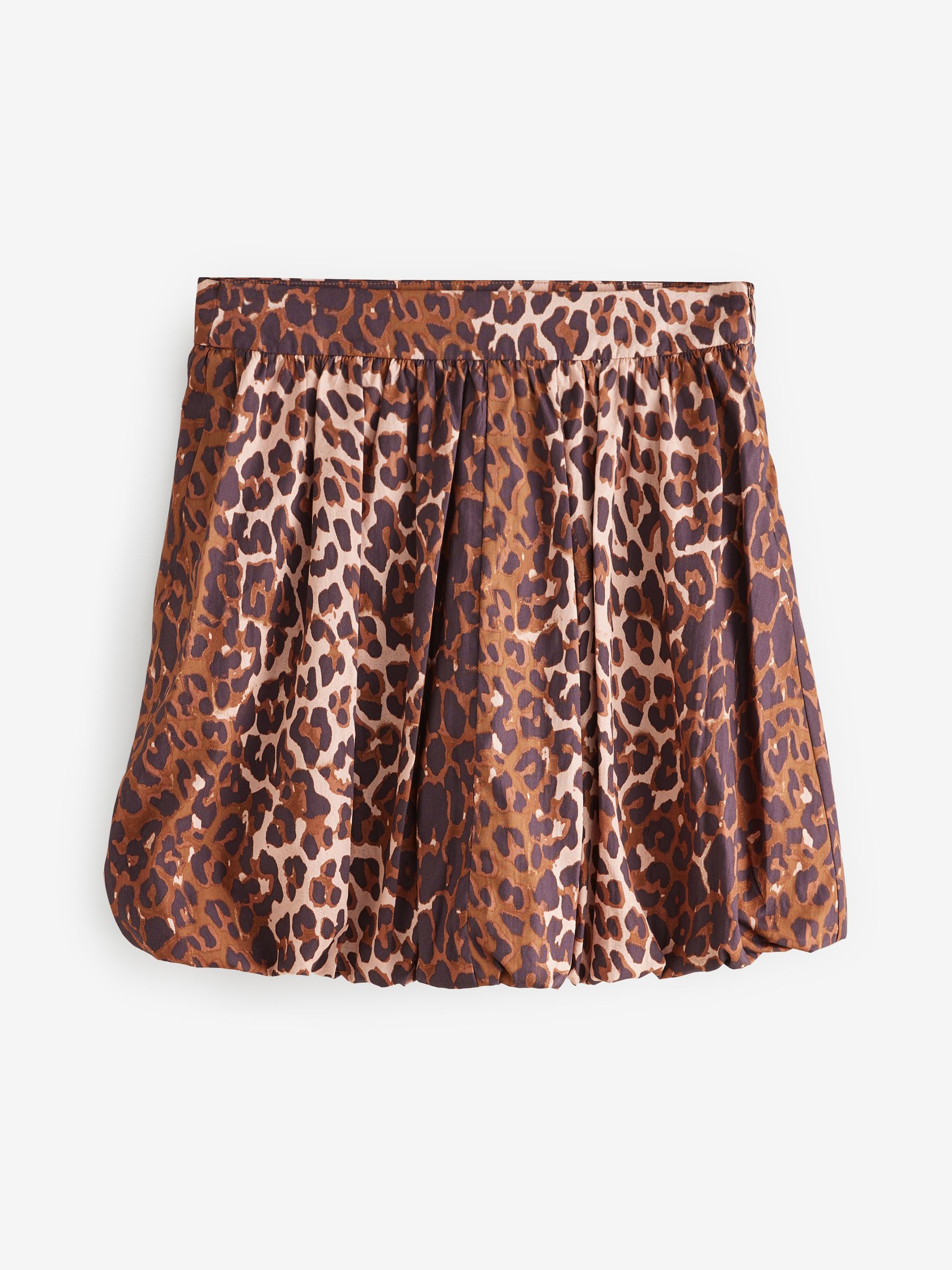 Buy Leopard Print 100% Cotton Bubble Hem Mini Skirt from the Next UK ...