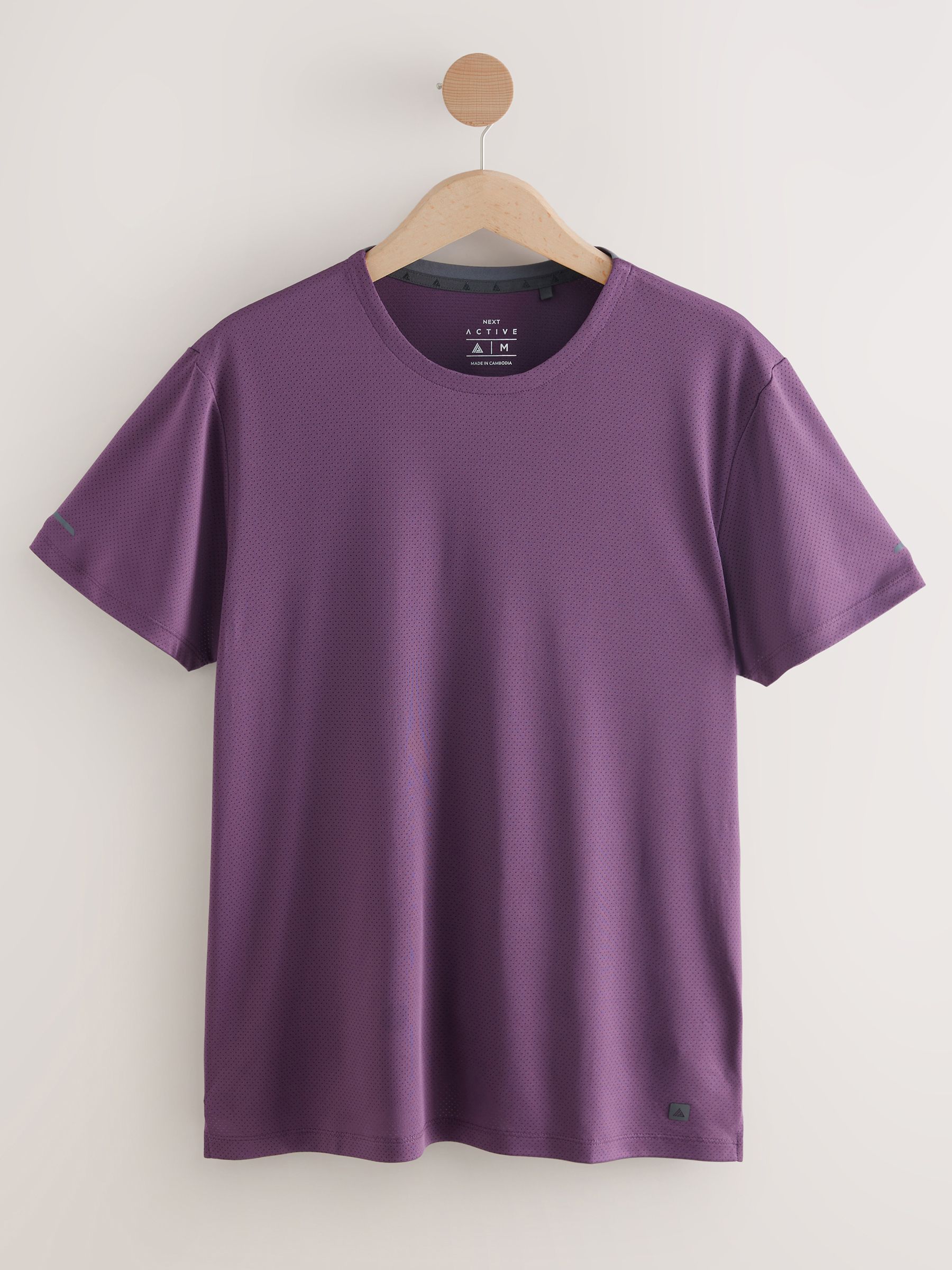 Buy Purple Active T-Shirt with Contrast Back Panel from the Next UK ...