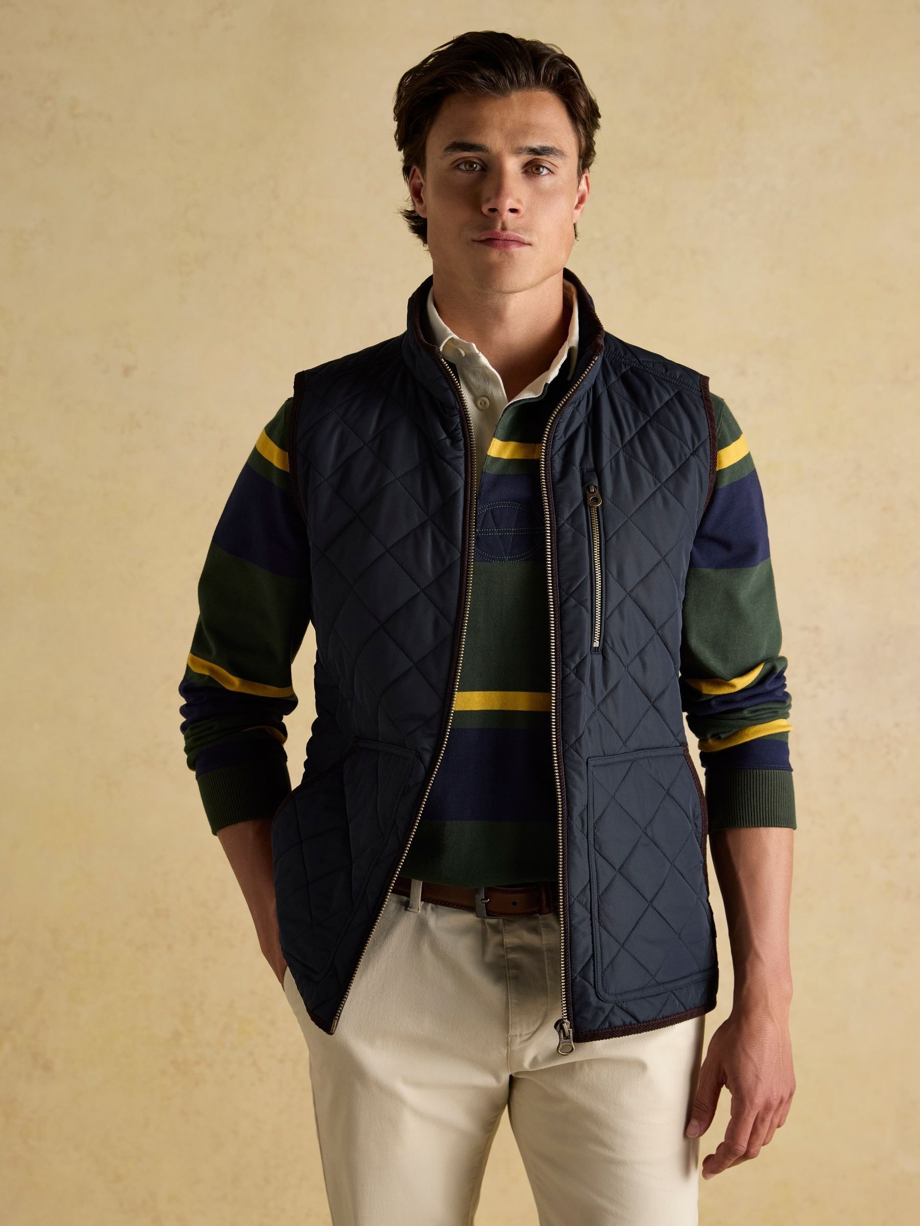 Buy Joules Maynard Navy Diamond Quilted Gilet from the Next UK online shop