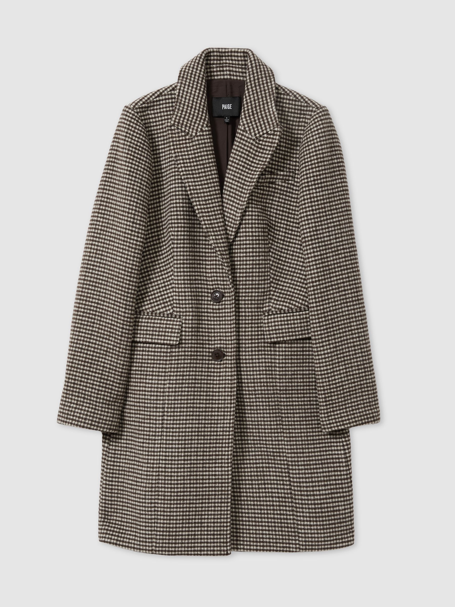 Buy Paige Single Breasted Houndstooth Check Coat from the Next UK ...