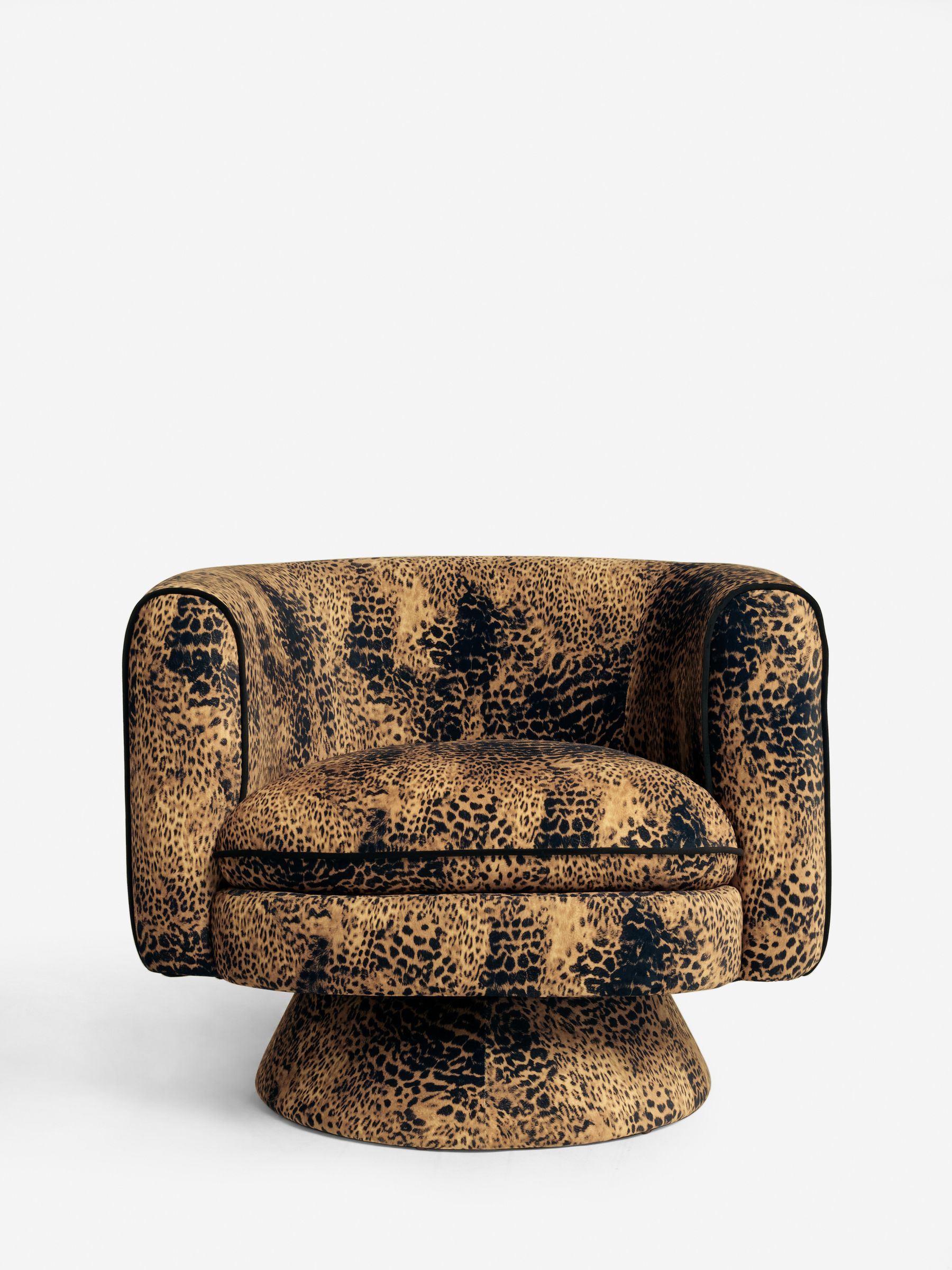Buy Opulent Velvet Leopard Print Emilie Swivel Accent Chair from the ...