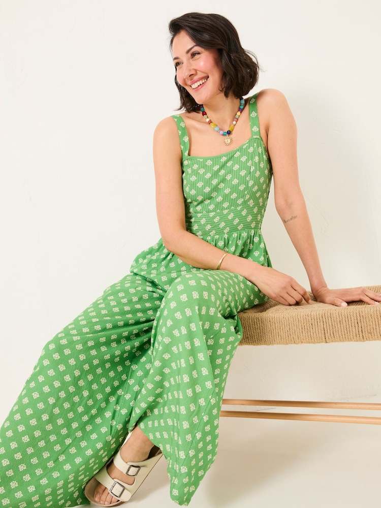 Buy Mid Green Woodblock - FatFace Ruby Jumpsuit from Next Germany