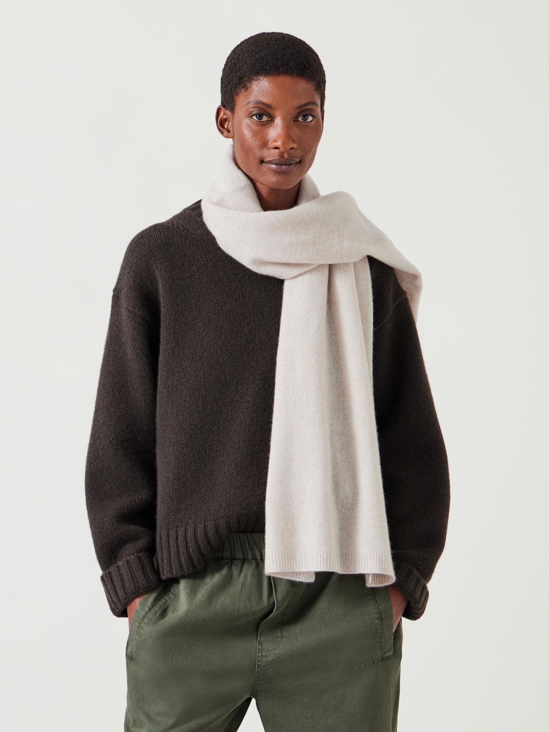 Buy Hush Cream Cashmere Winter Scarf from the Next UK online shop
