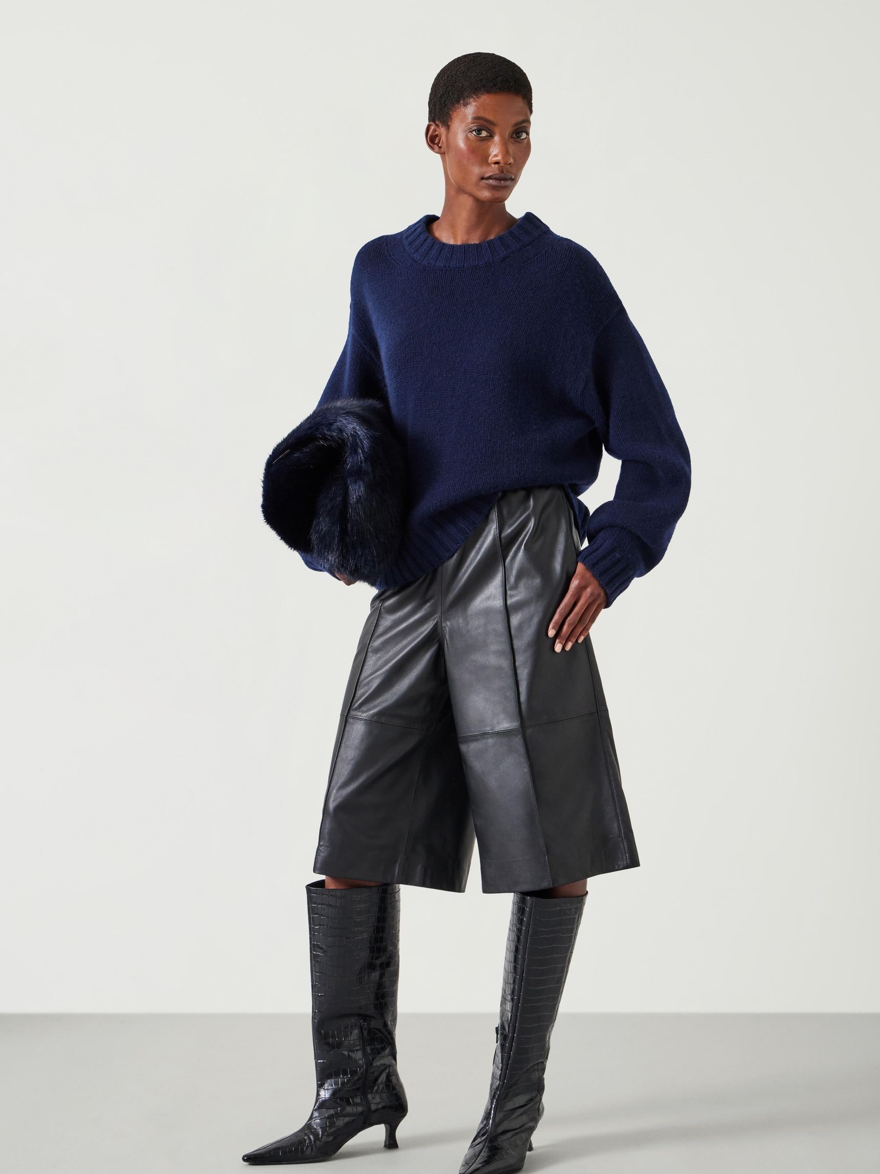 Buy Hush Blue Cora Chunky Cashmere Crew Jumper from the Next UK online shop