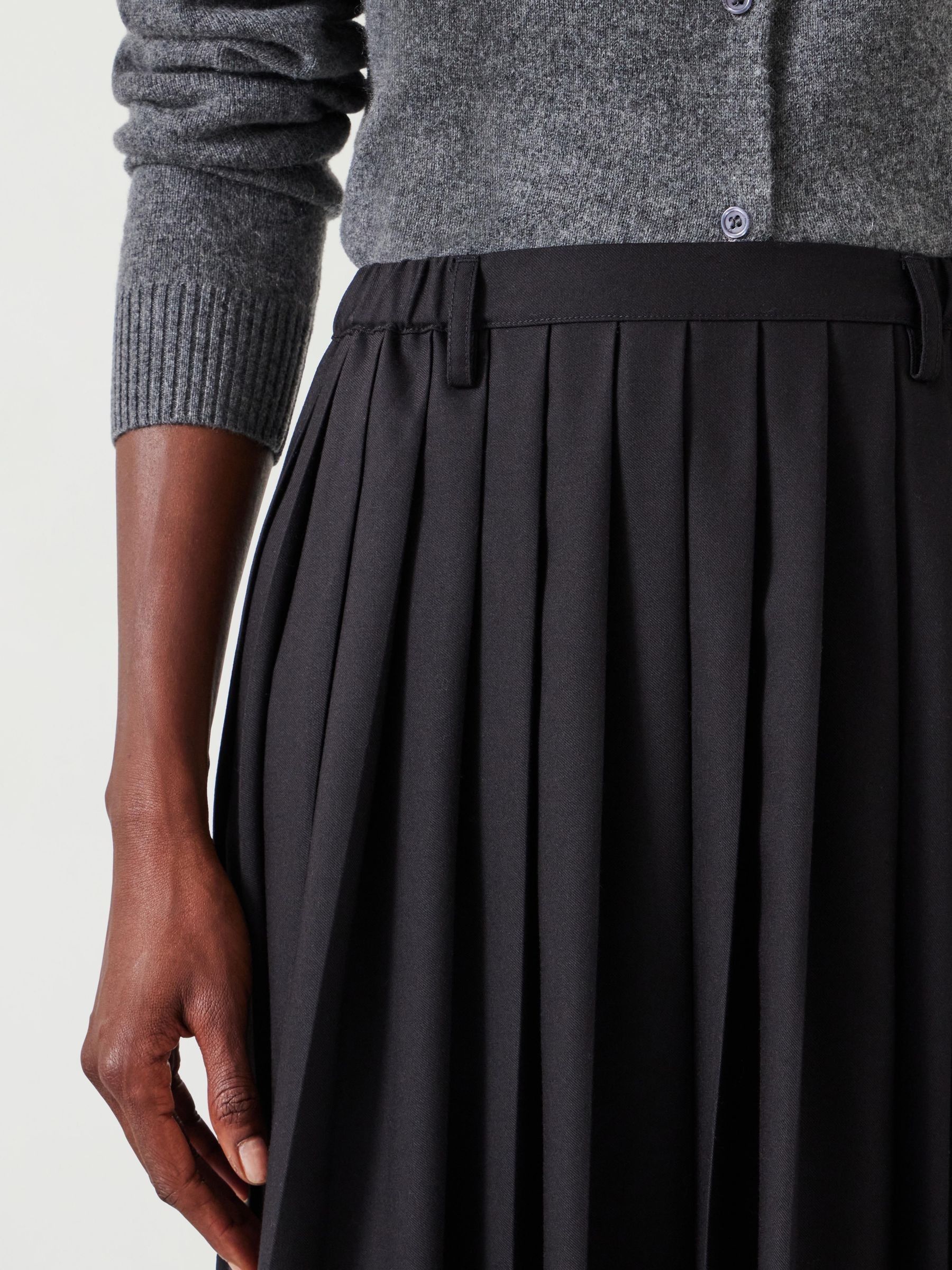 Buy Hush Black Violet Wool Maxi Skirt from the Next UK online shop