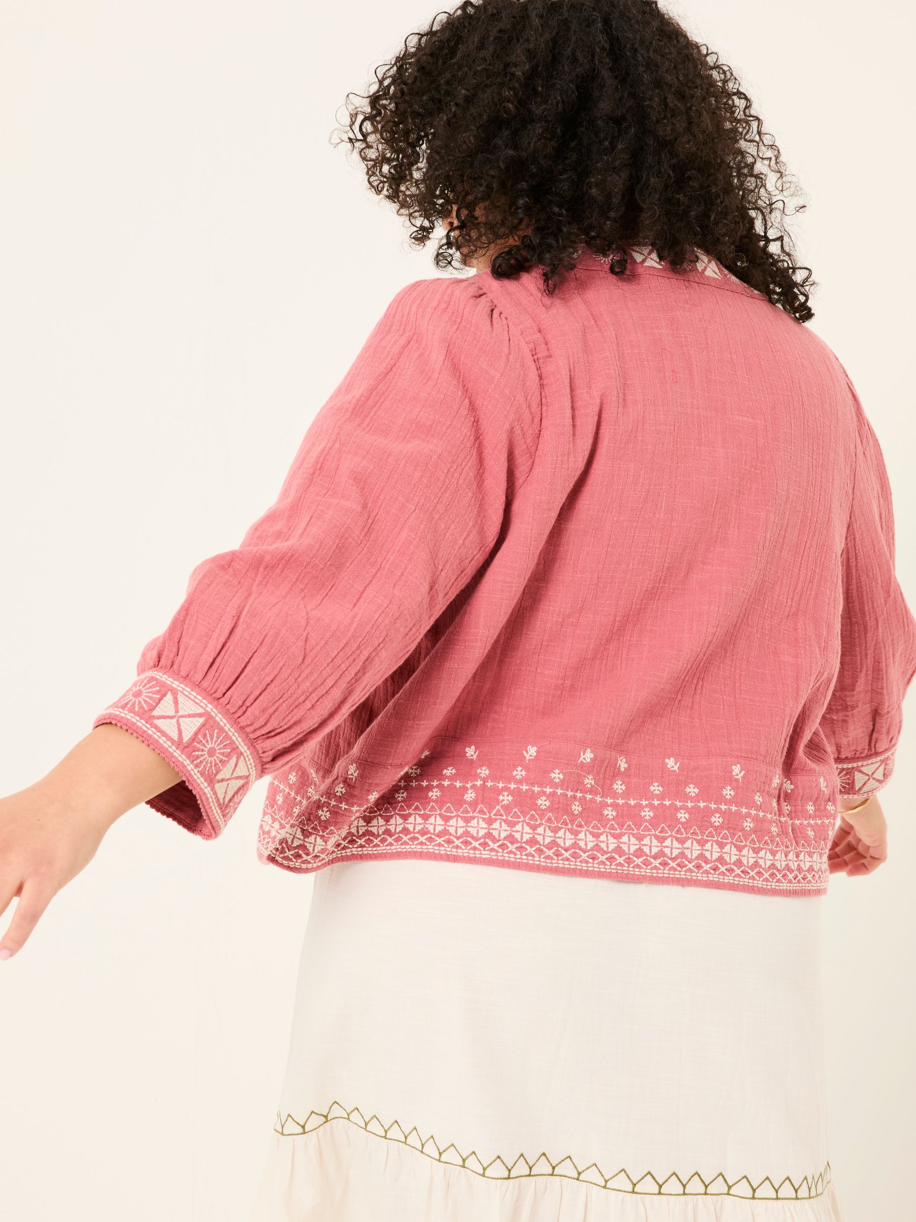 Buy FatFace Zoe Pink Embroidered Jacket from the Next UK online shop