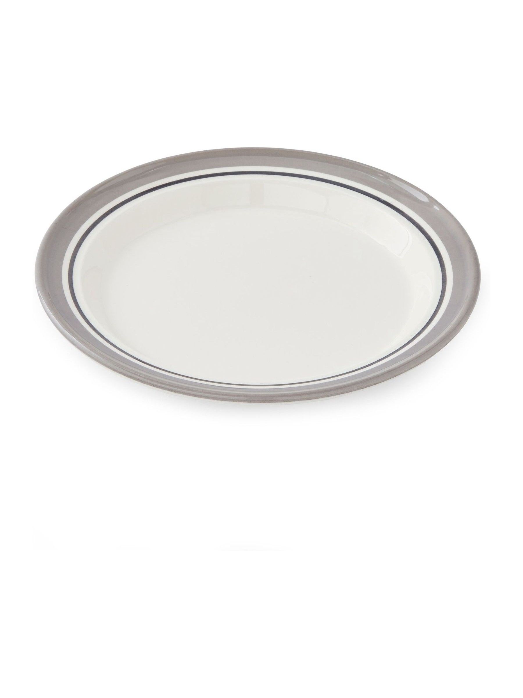 Buy Portmeirion Grey Potter's Stripe Set of 4 Dinner Plates from the ...