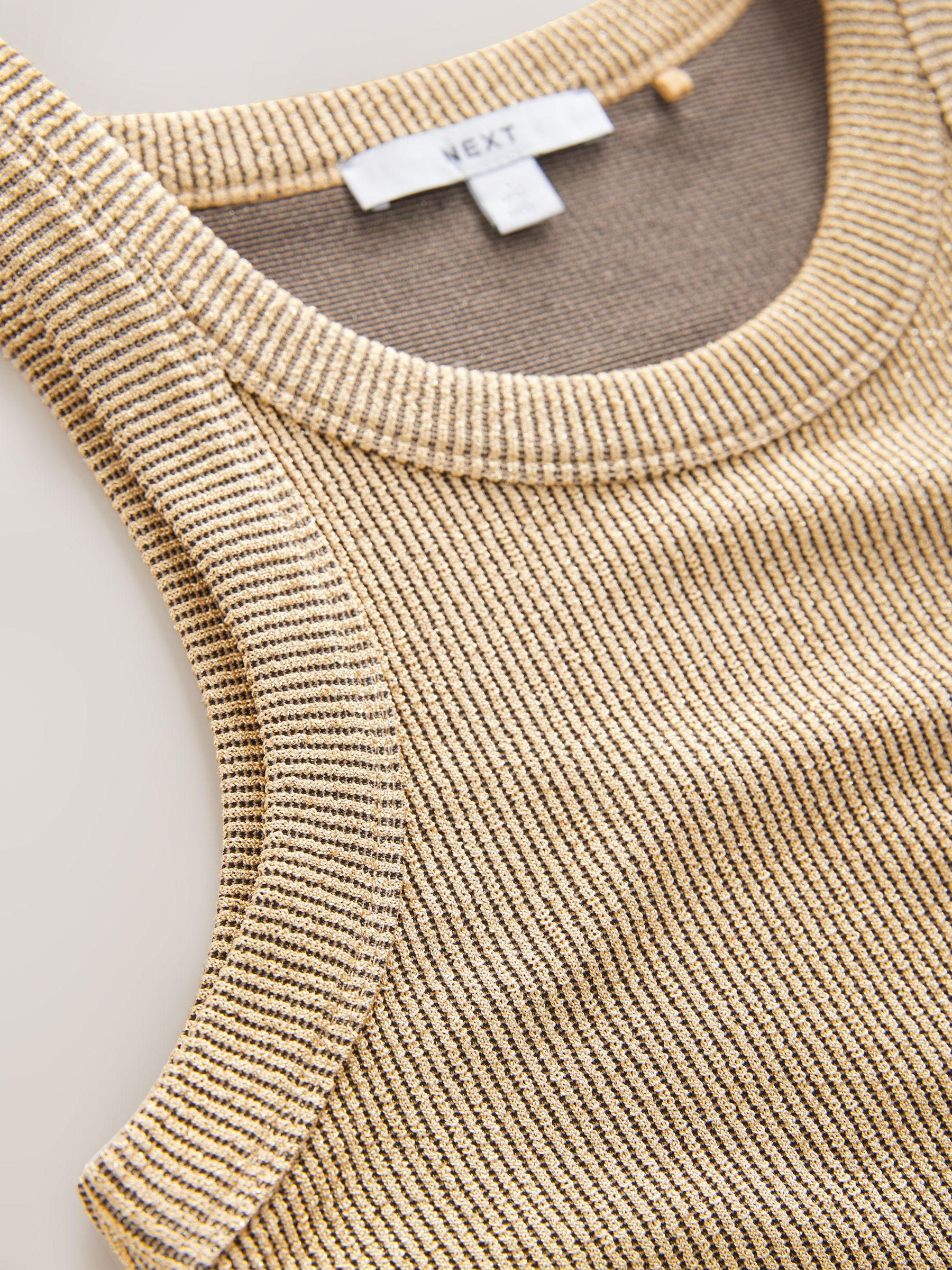 Buy Gold Ribbed Racer Tank from the Next UK online shop