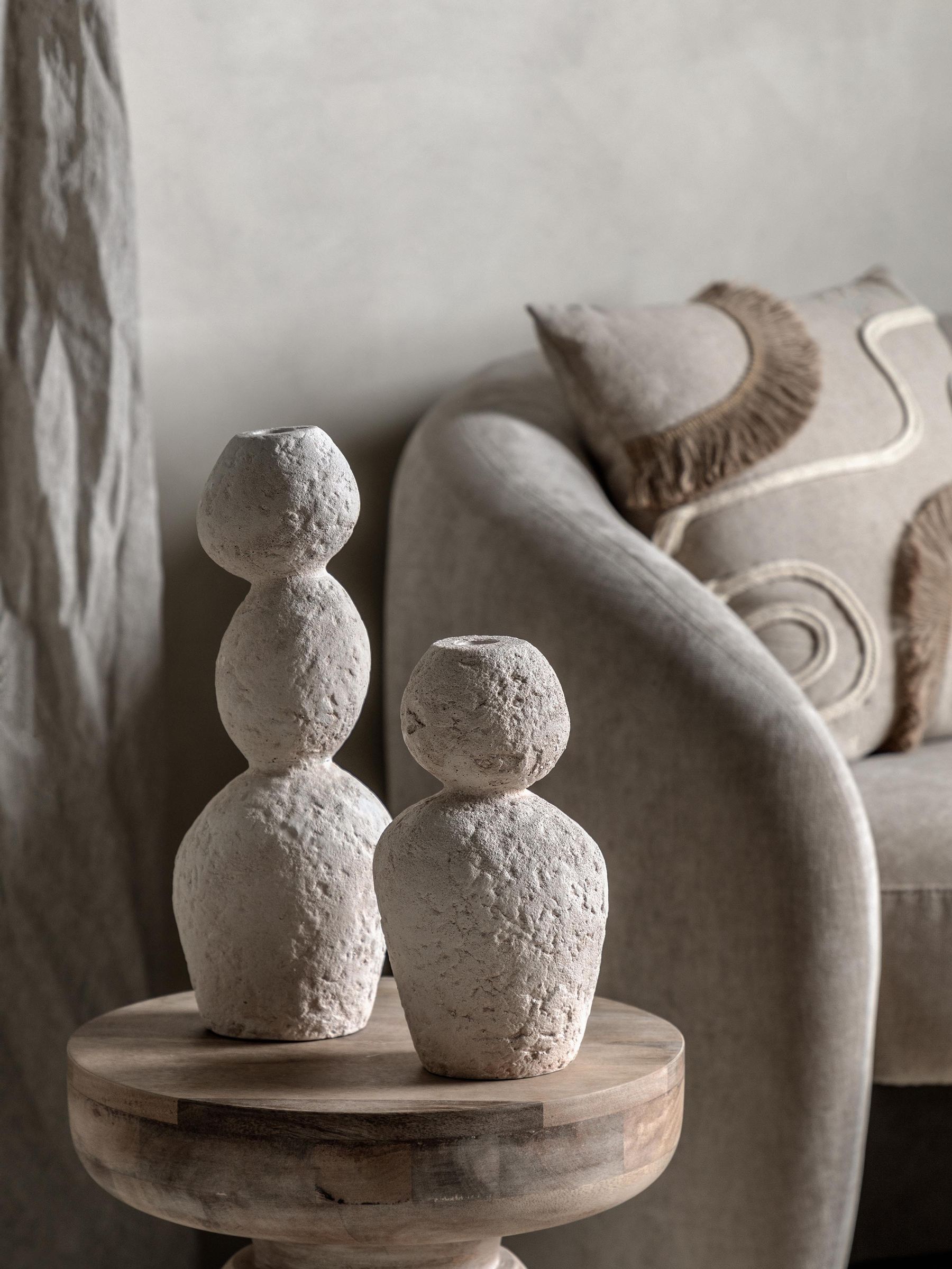 Buy Gallery Home Natural Kase Pebble Candle Stick Holder from the Next ...