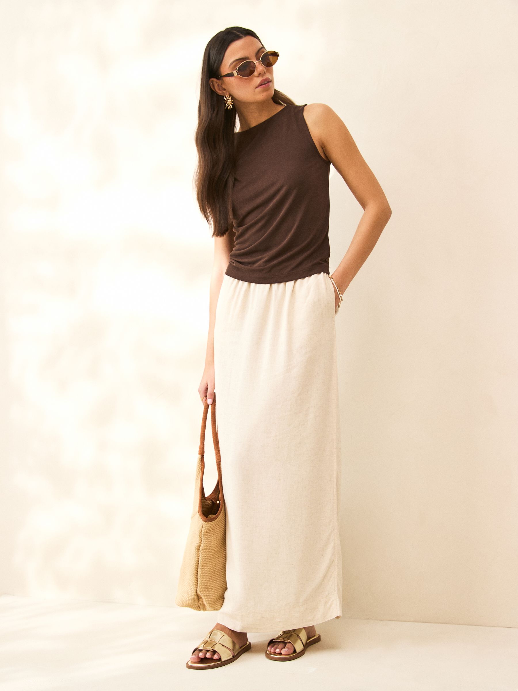 Buy Gold Leather Extra Wide Fit Slot Mule Sandals from the Next UK ...