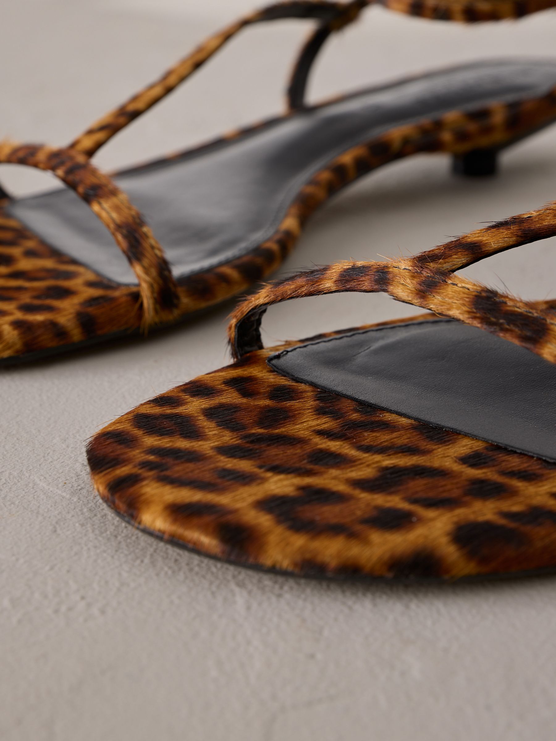 Buy Leopard Print Leather Signature Strappy Sandals from the Next UK ...