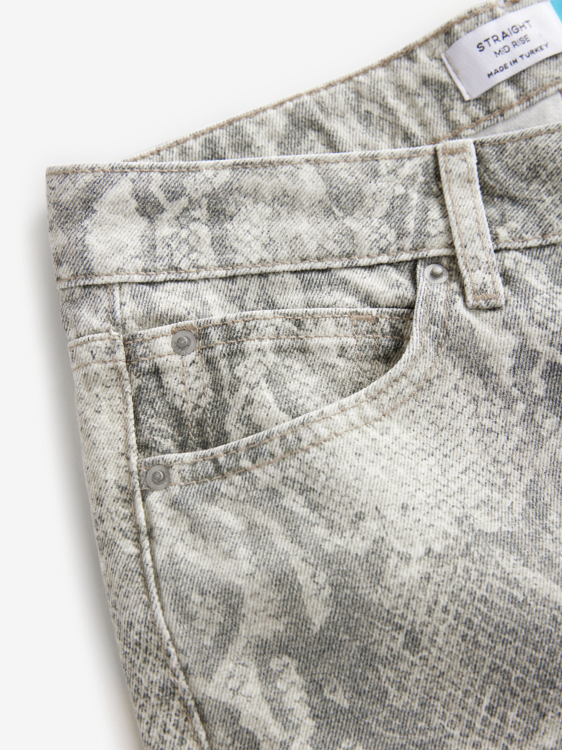 Buy Neutral Snake Print Straight Leg 100% Cotton Jeans from the Next UK ...