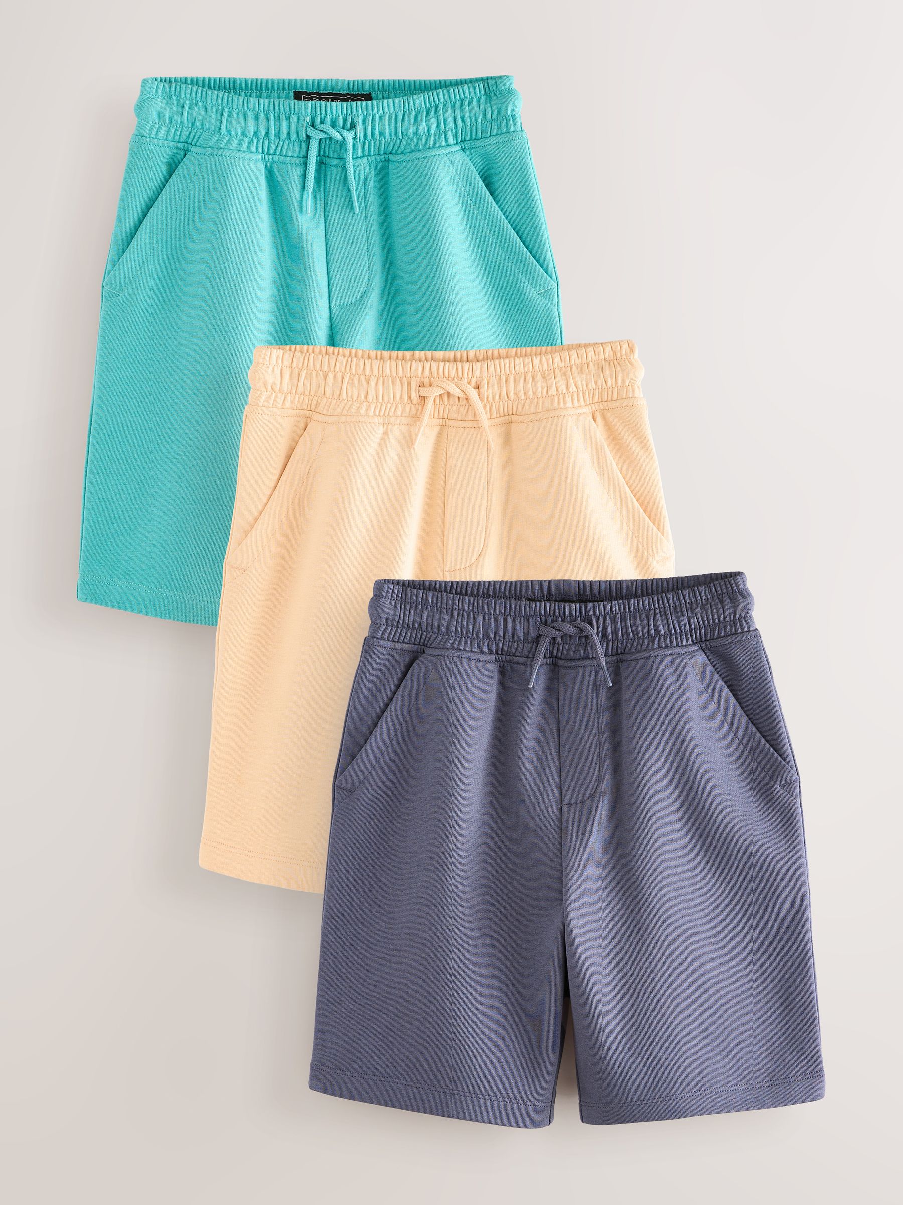 Buy Multi Regular Fit Basic Shorts 3 Pack (3-16yrs) from the Next UK ...