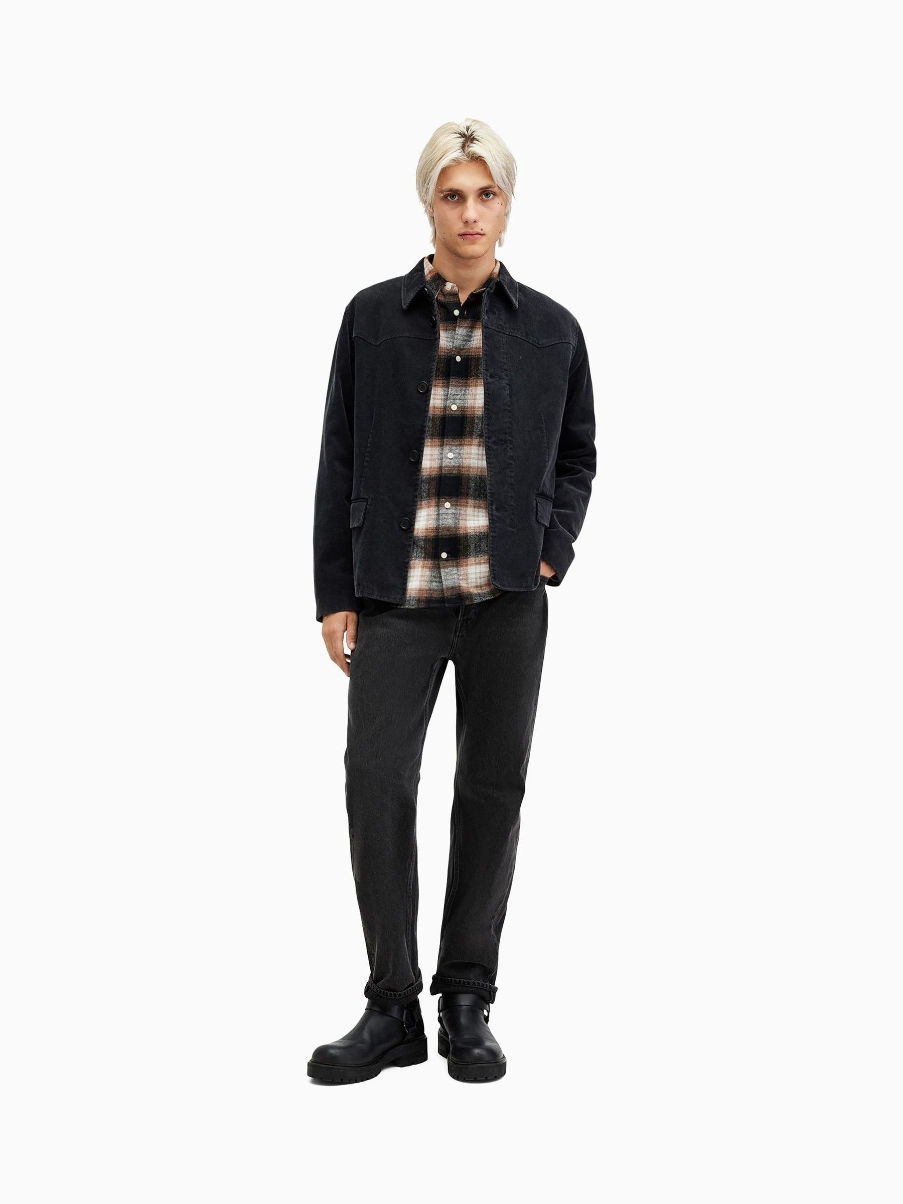 Buy AllSaints Orange Mercy Long Sleeve Shirt from the Next UK online shop
