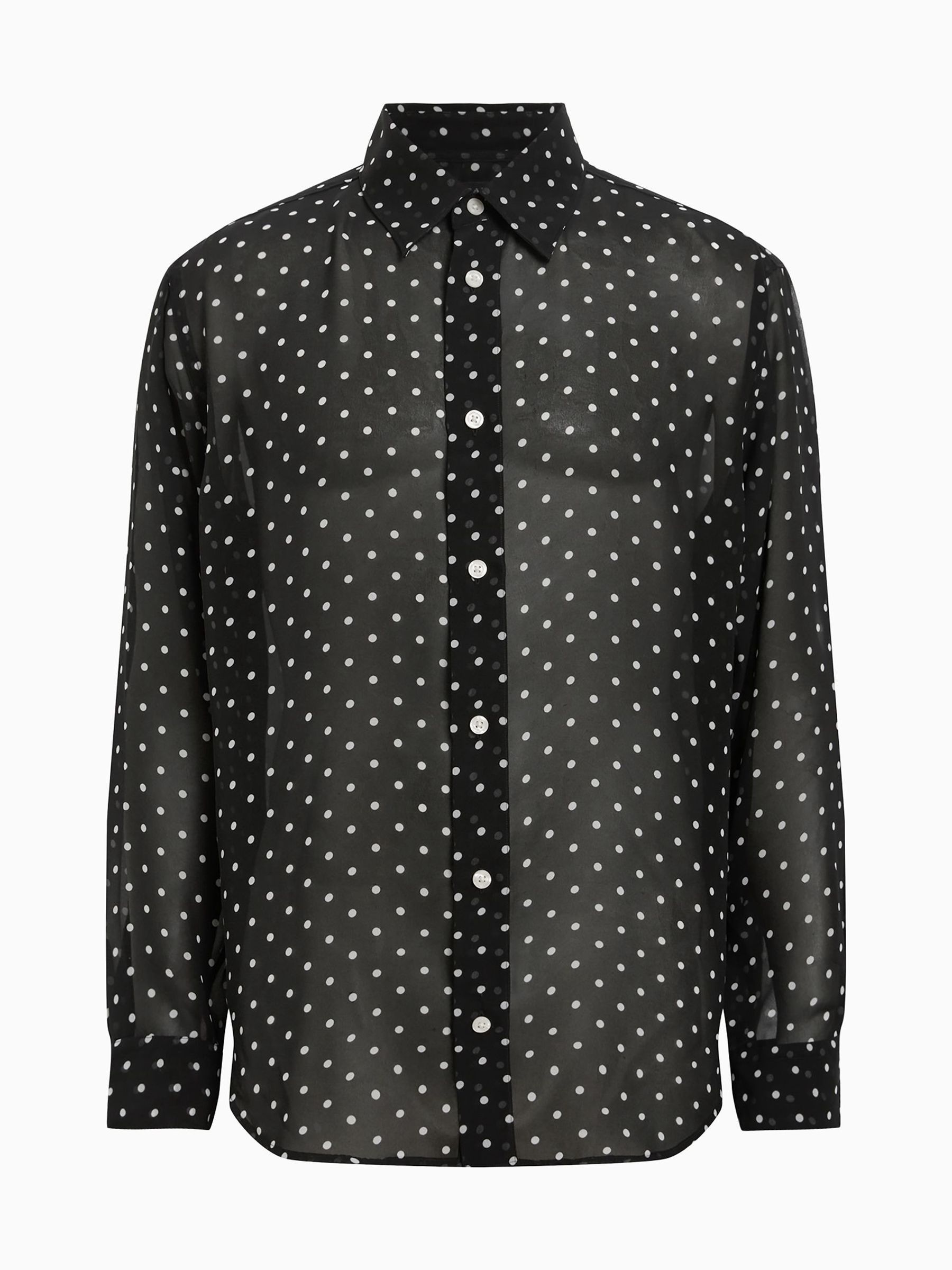 Buy AllSaints Black Sangha Long Sleeve Shirt from the Next UK online shop