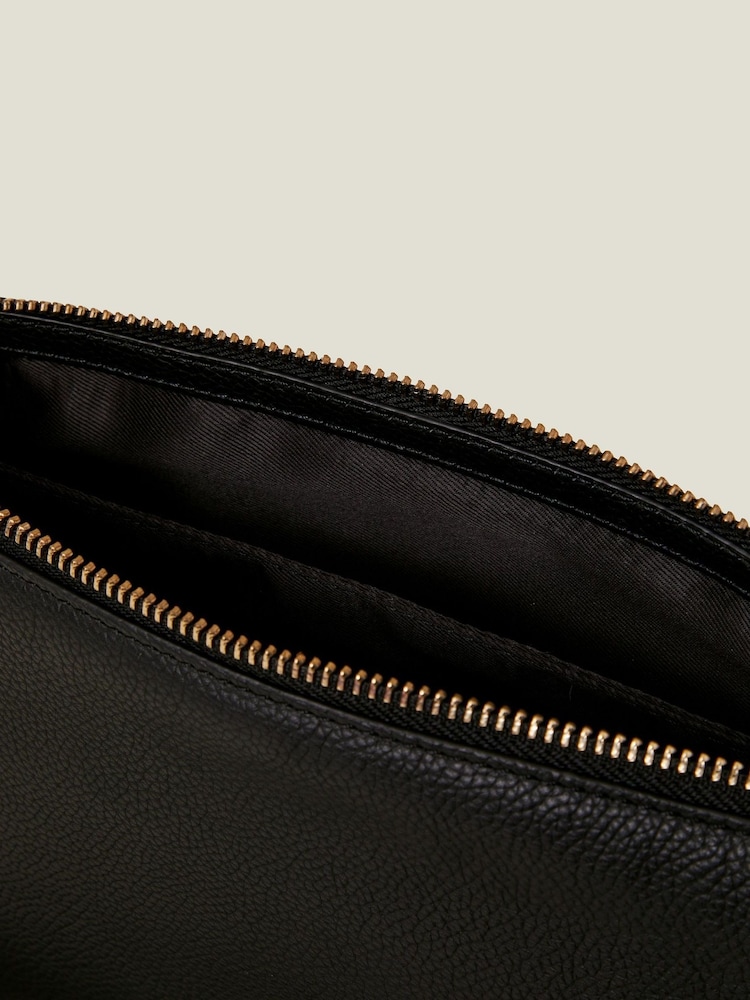 Buy Accessorize Black Leather Double-Pouch Cross-Body Bag from the Next ...