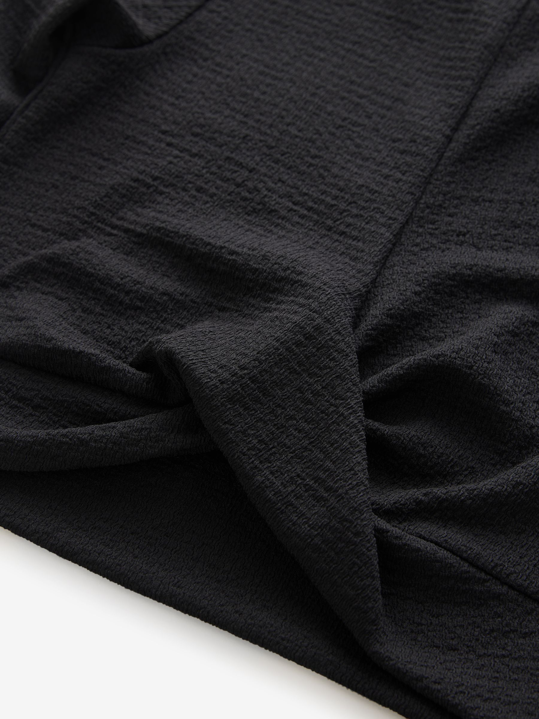 Buy Black Wrap Front Textured Long Sleeve Top (3-16yrs) from the Next ...