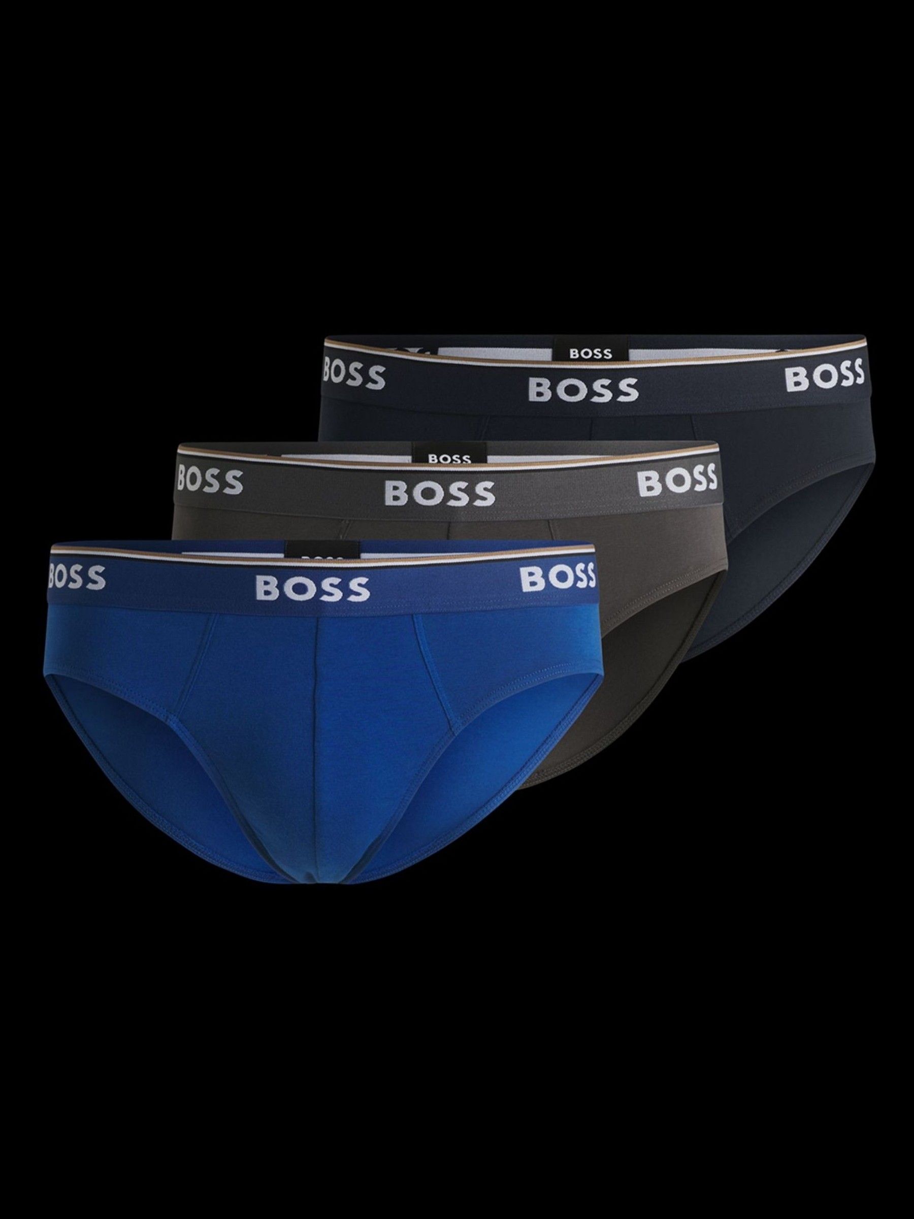 Buy BOSS Blue Power Stretch Cotton 3 Pack Briefs from the Next UK ...