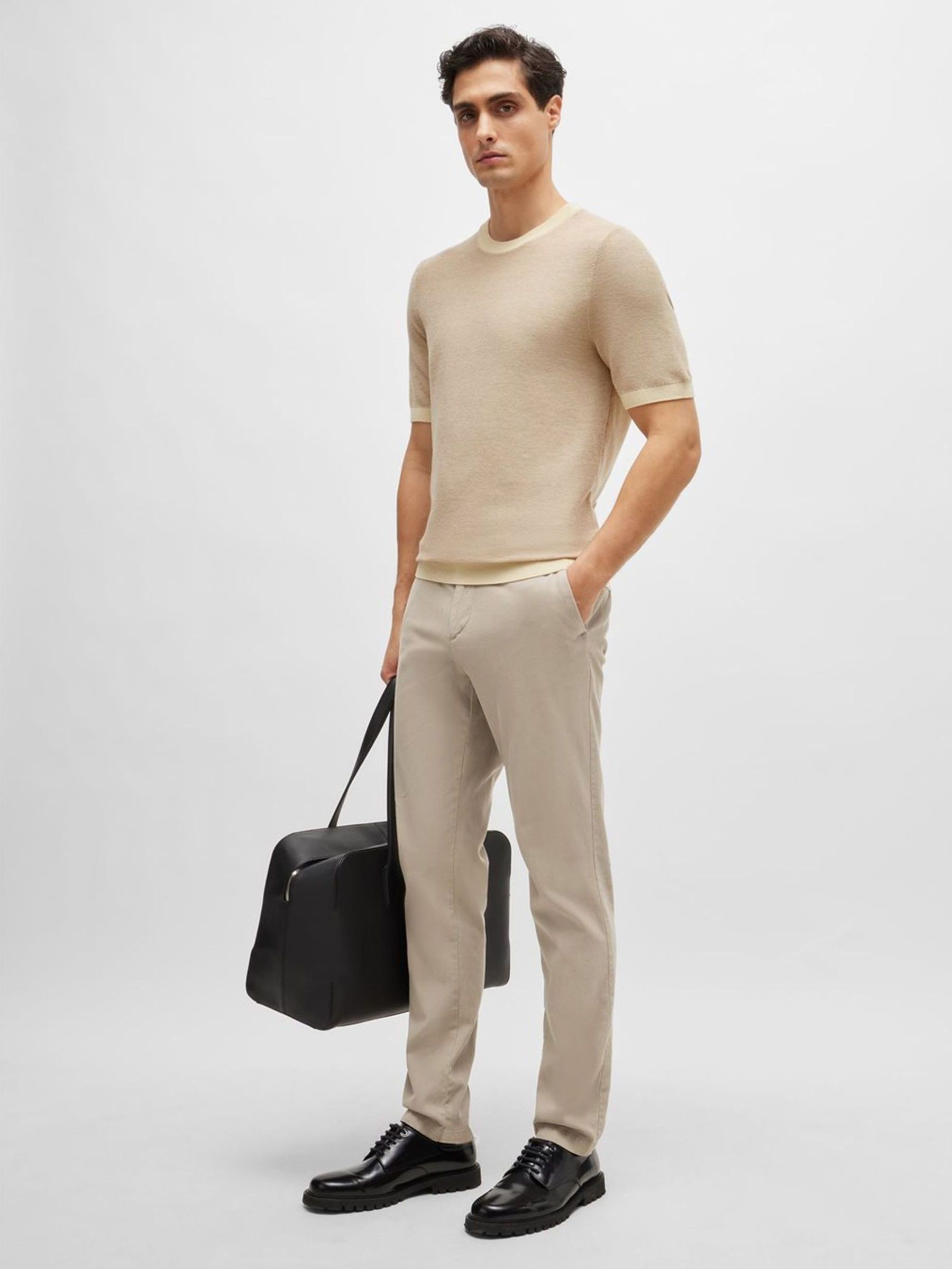 Buy BOSS Natural Slim Fit Stretch Chinos from the Next UK online shop