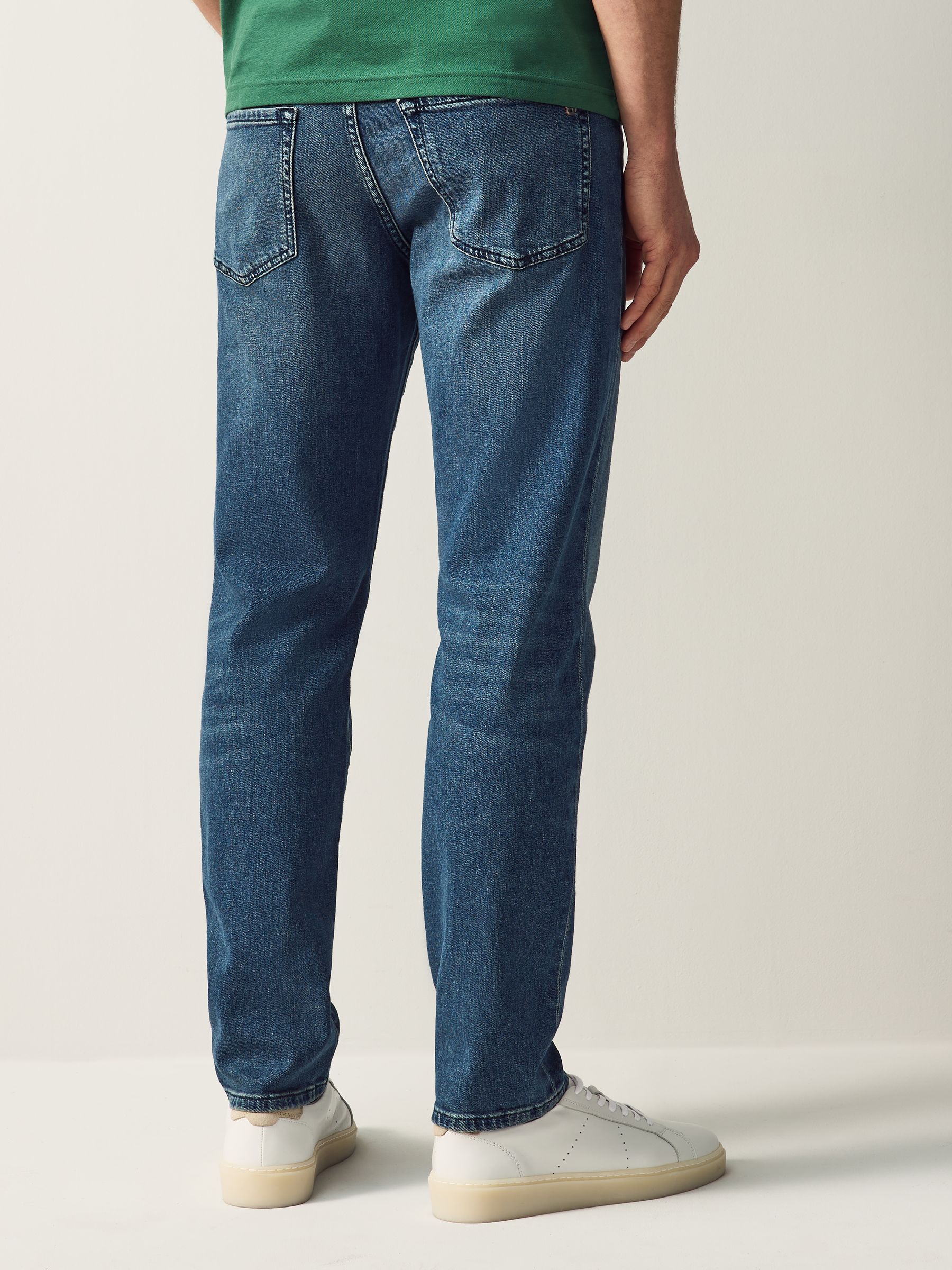Buy BOSS Denim Blue Tapered Fit Comfort Stretch Denim Jeans from the ...