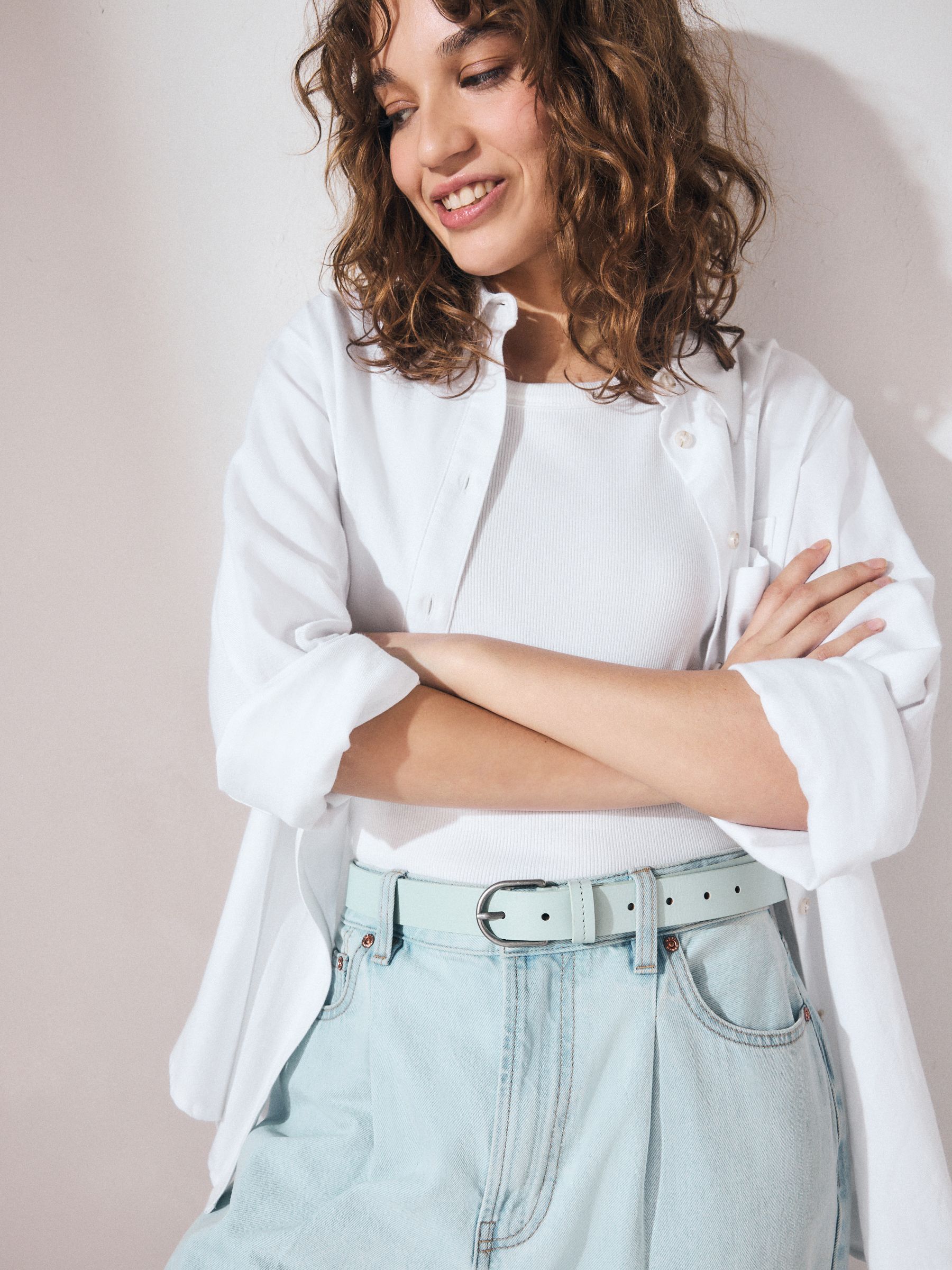 Buy Mint Regular Leather Belt from the Next UK online shop
