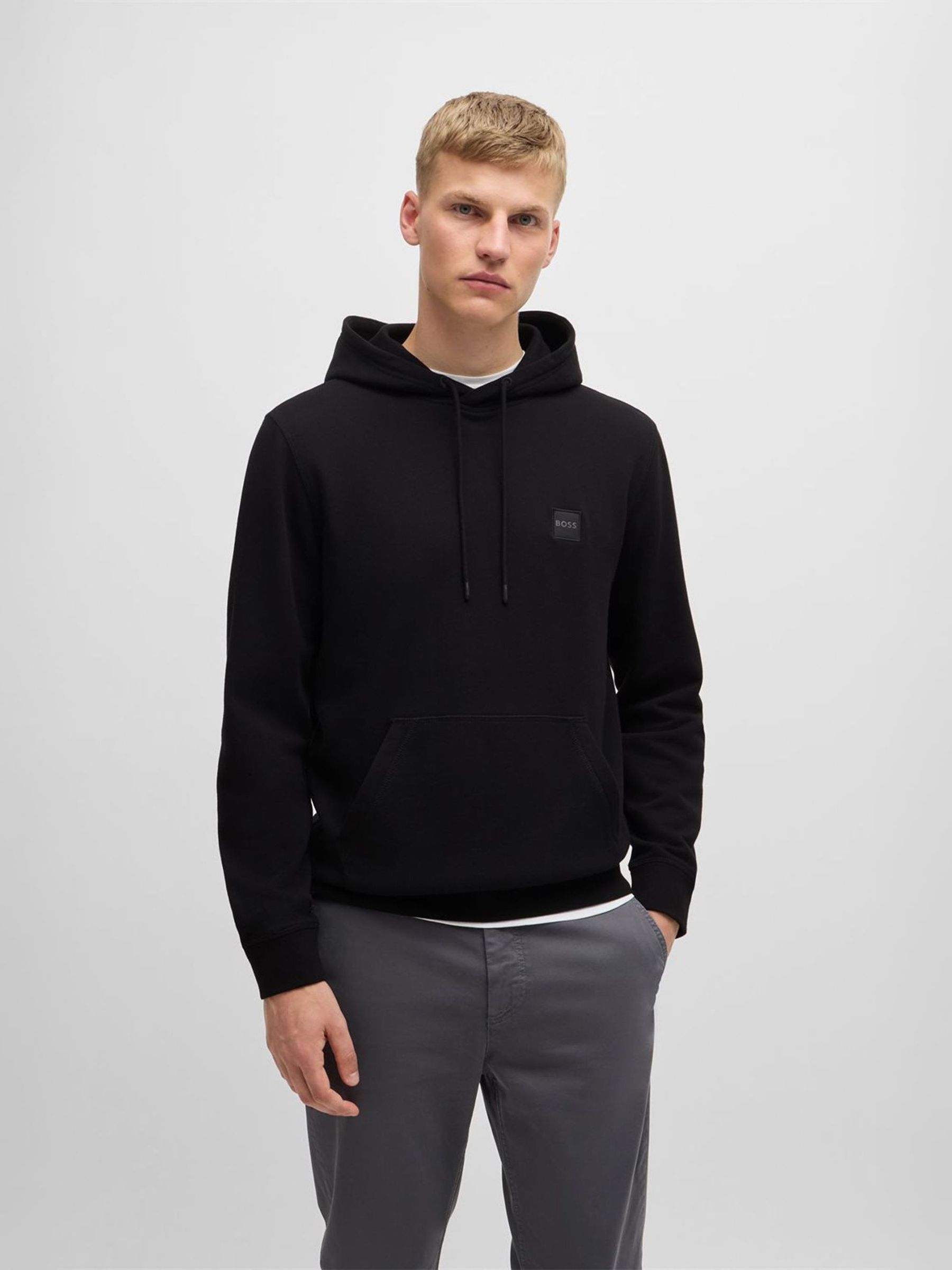 Buy BOSS Black Regular-Fit Wetalk Logo Hoodie from the Next UK online shop